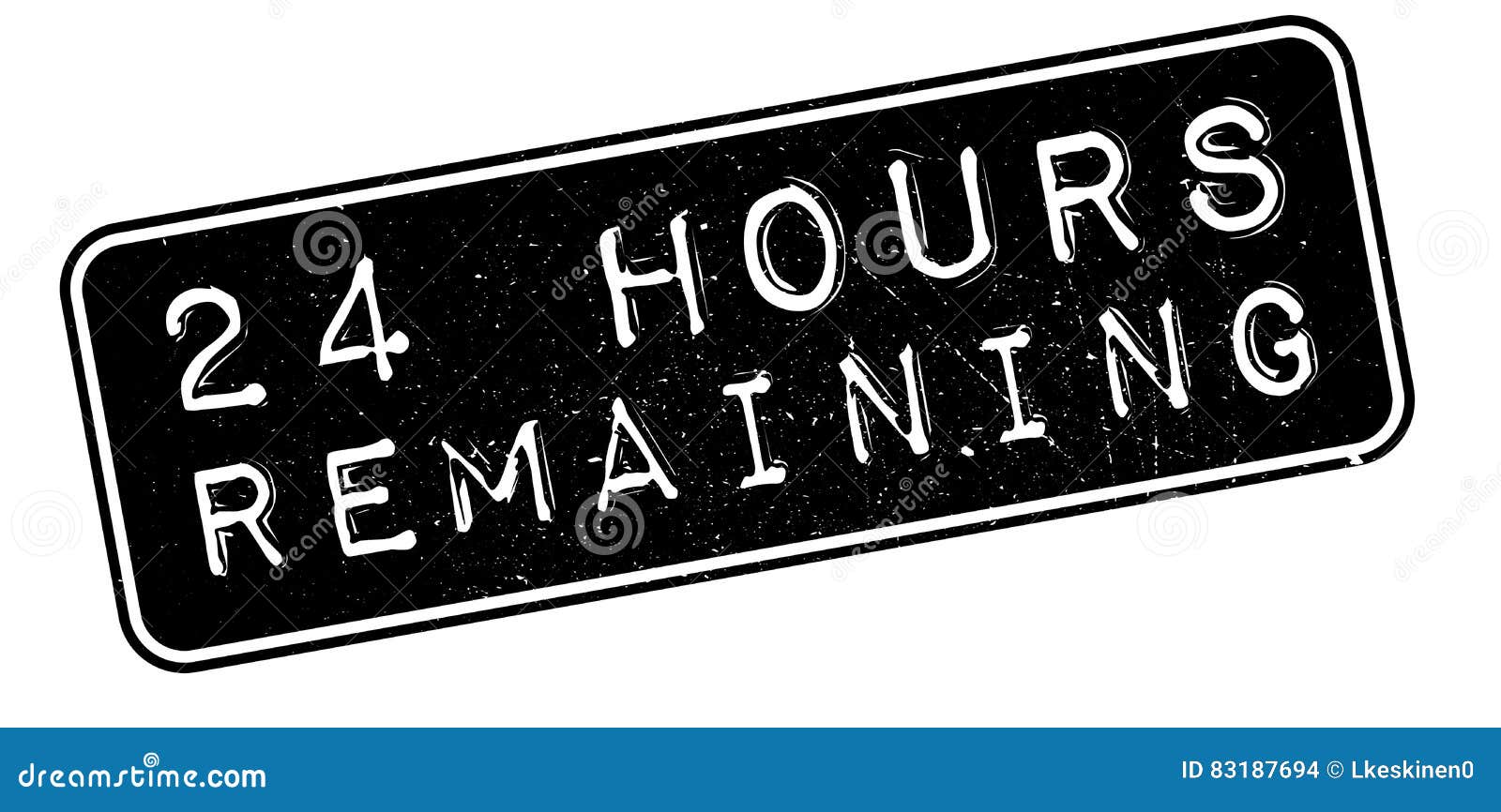 24 Hours Remaining Rubber Stamp Stock Illustration - Illustration of ...