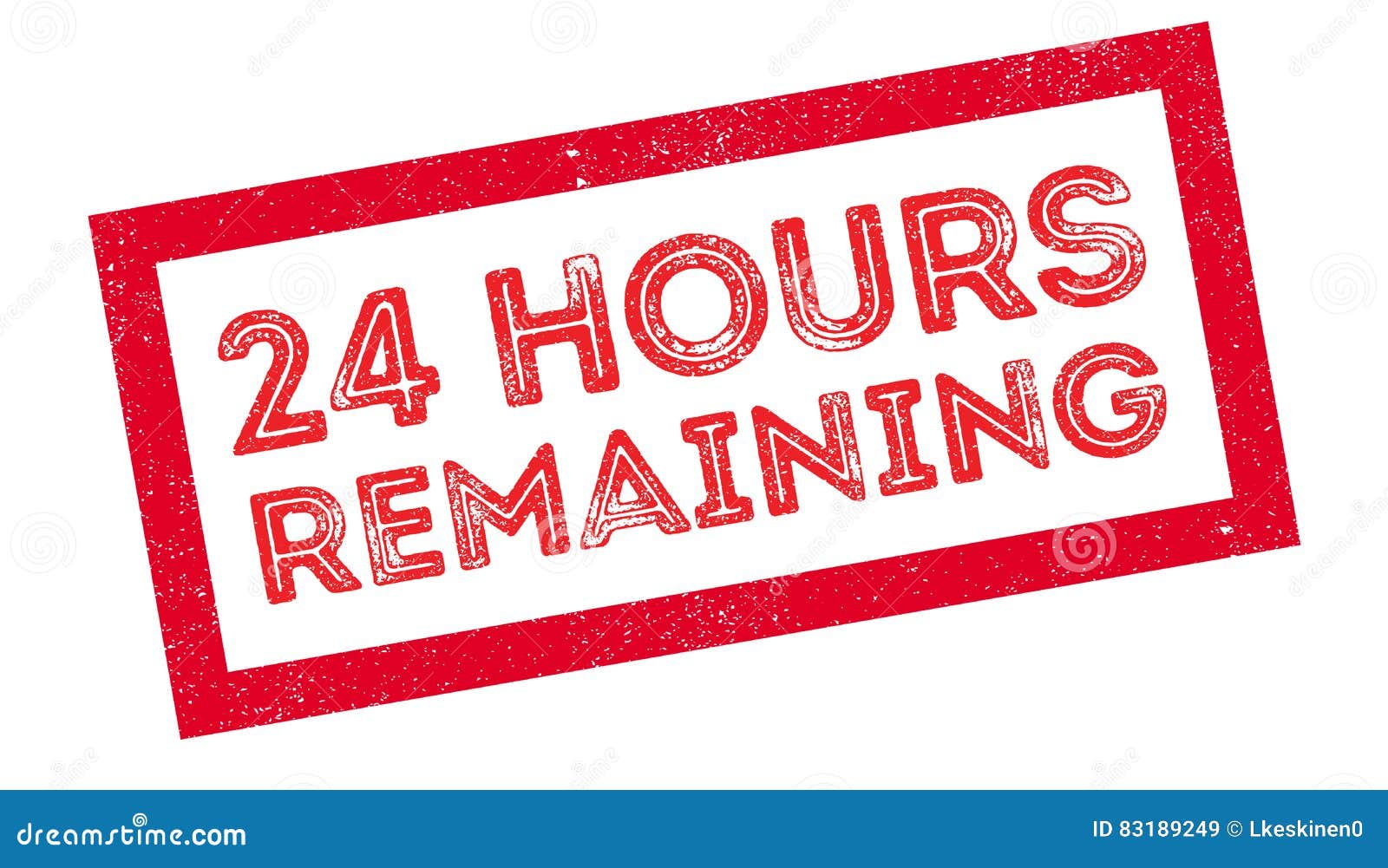 24 Hours Remaining Rubber Stamp Stock Illustration - Illustration of ...