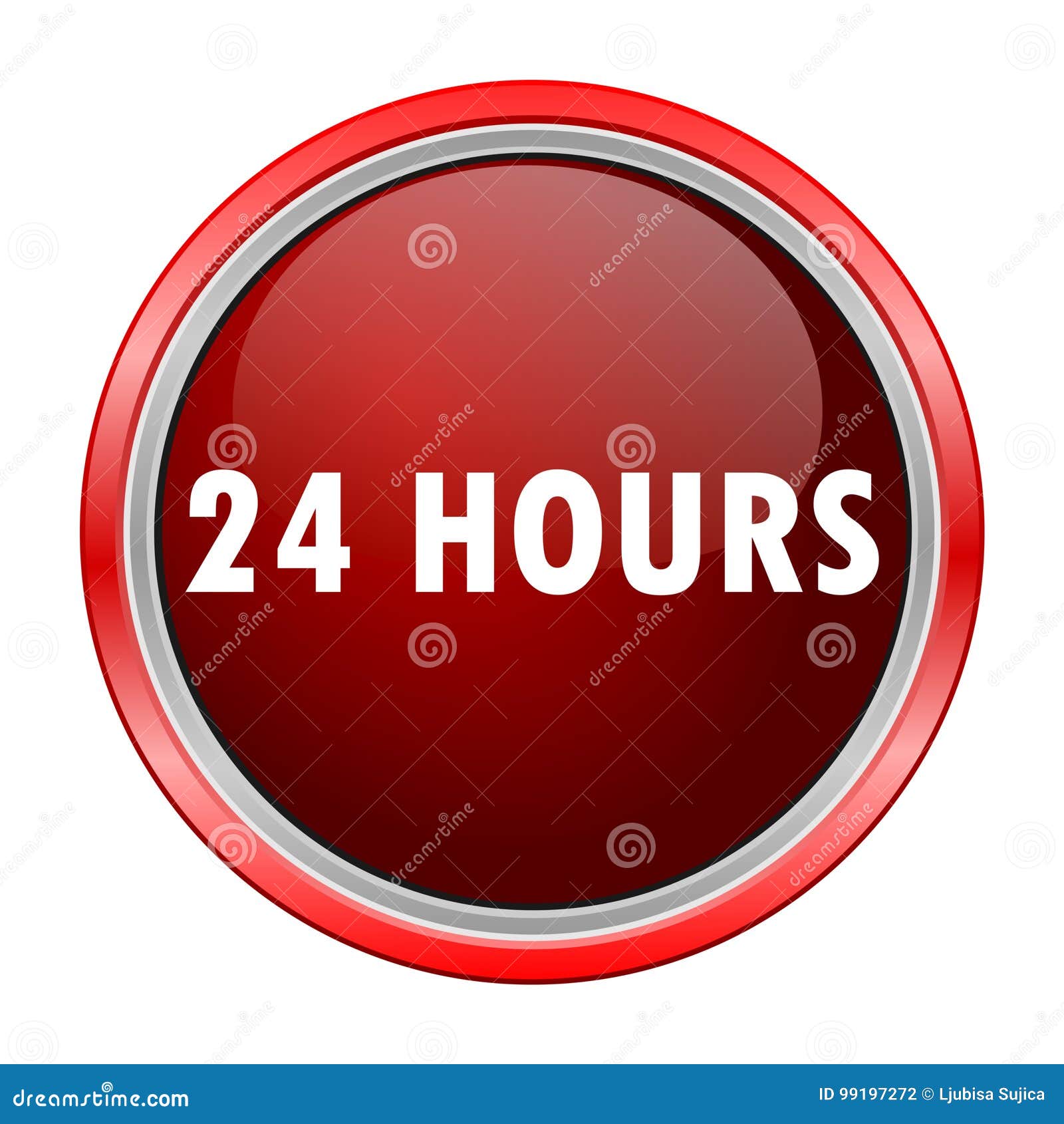 24 Hours Round Metallic Red Button Stock Vector - Illustration of ... 24 Hours Round Metallic Red Button Stock Vector - Illustration of ...
