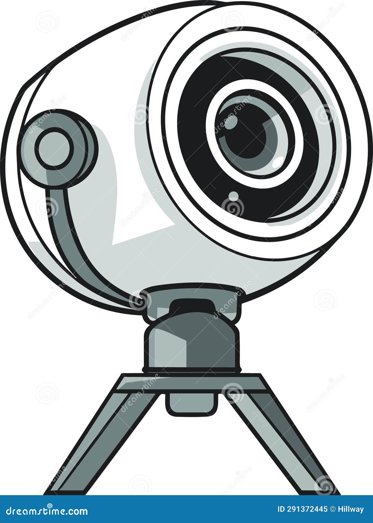 24 Hours Security Surveillance Camera Isolated Vector Illustration ...