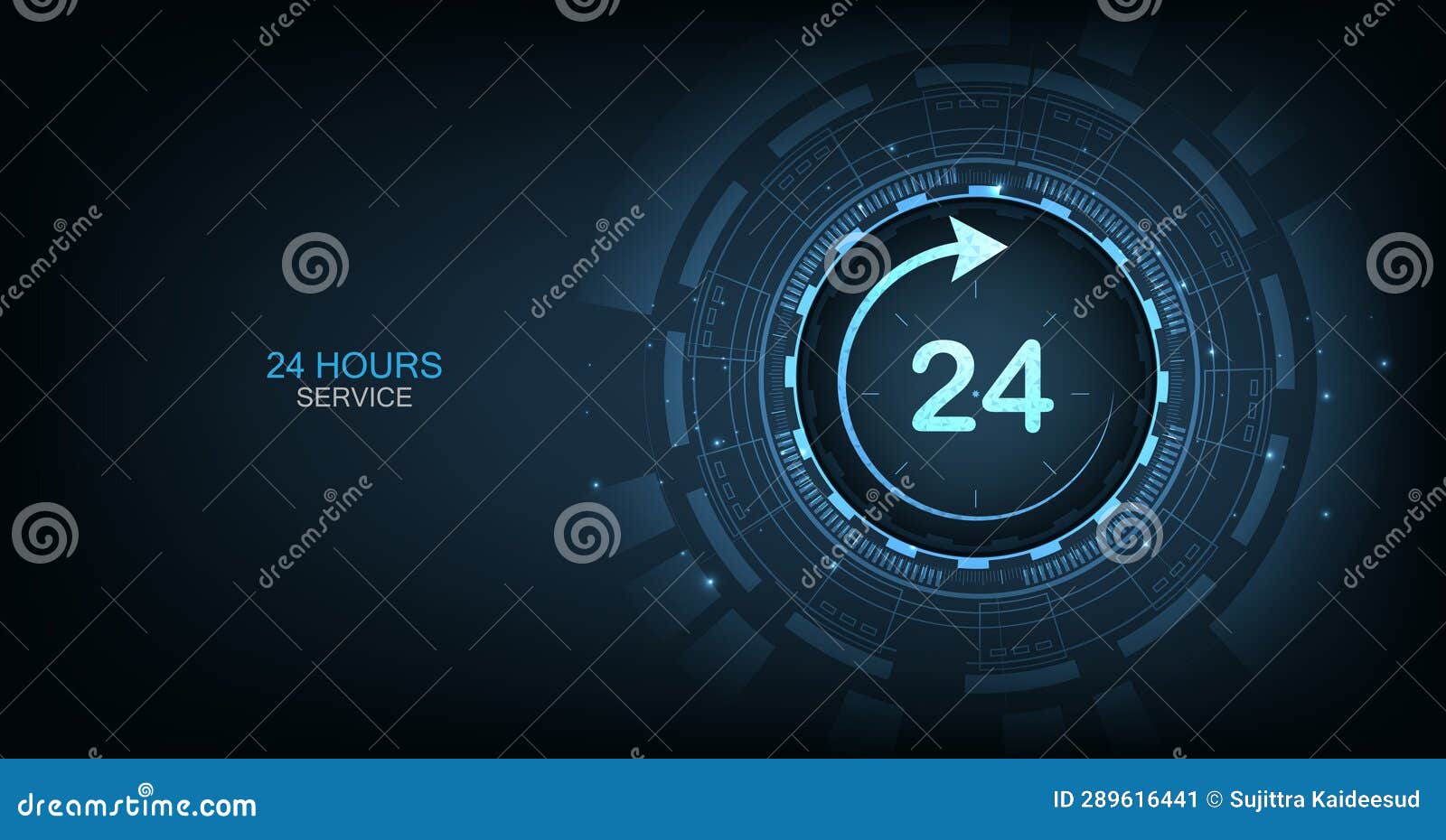 24-hours service concept stock illustration. Illustration of connection ...