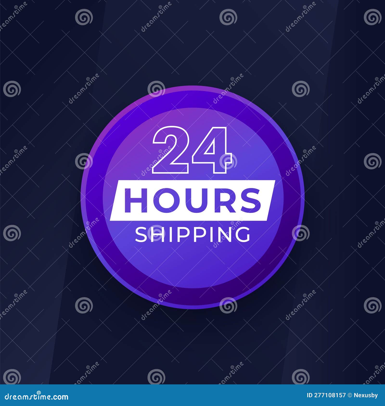 24 Hours Shipping Banner Design for Web Stock Vector - Illustration of ...