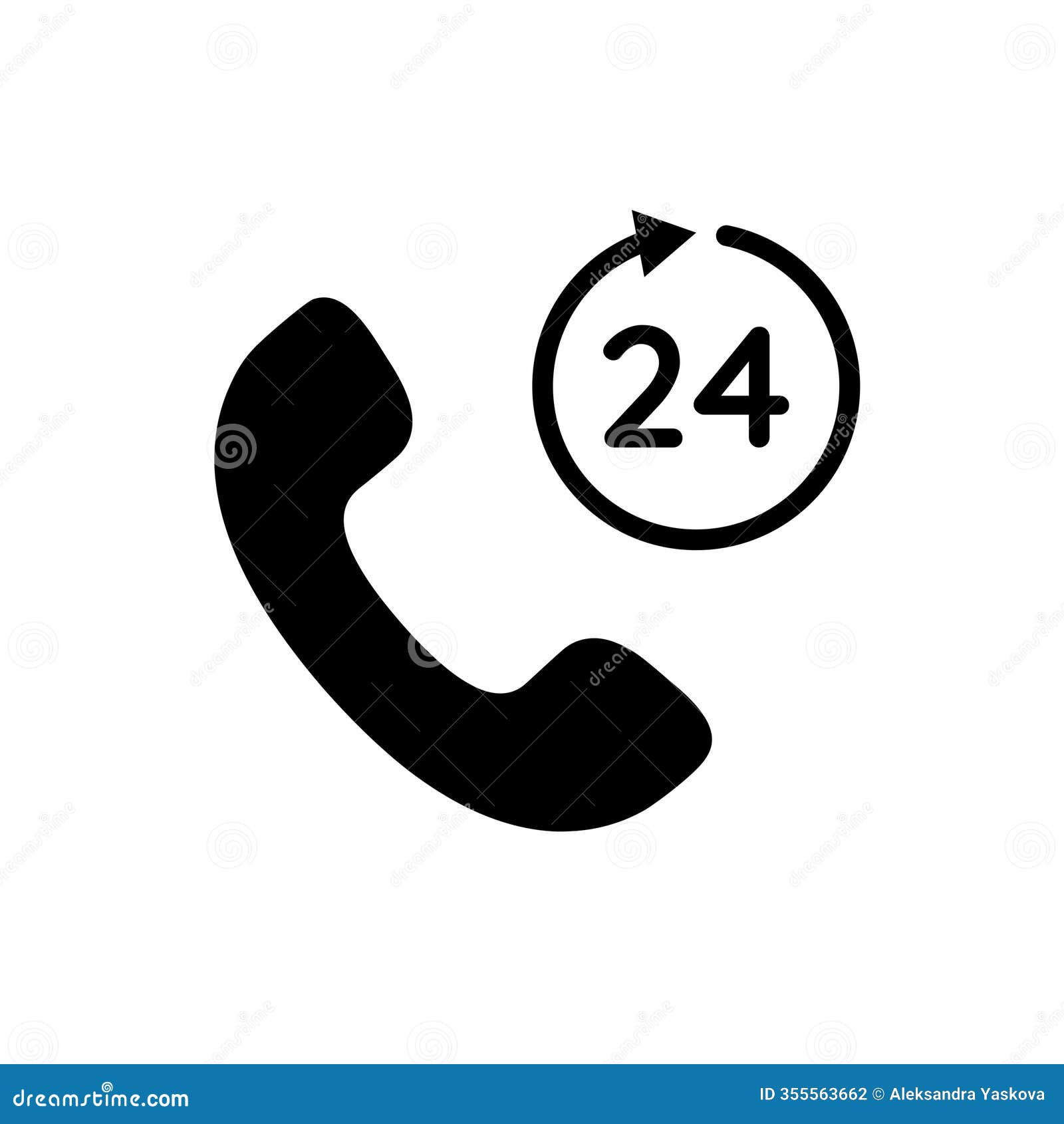 24 Hours Support Online by Phone Call. Telephone Call Sign Stock ...