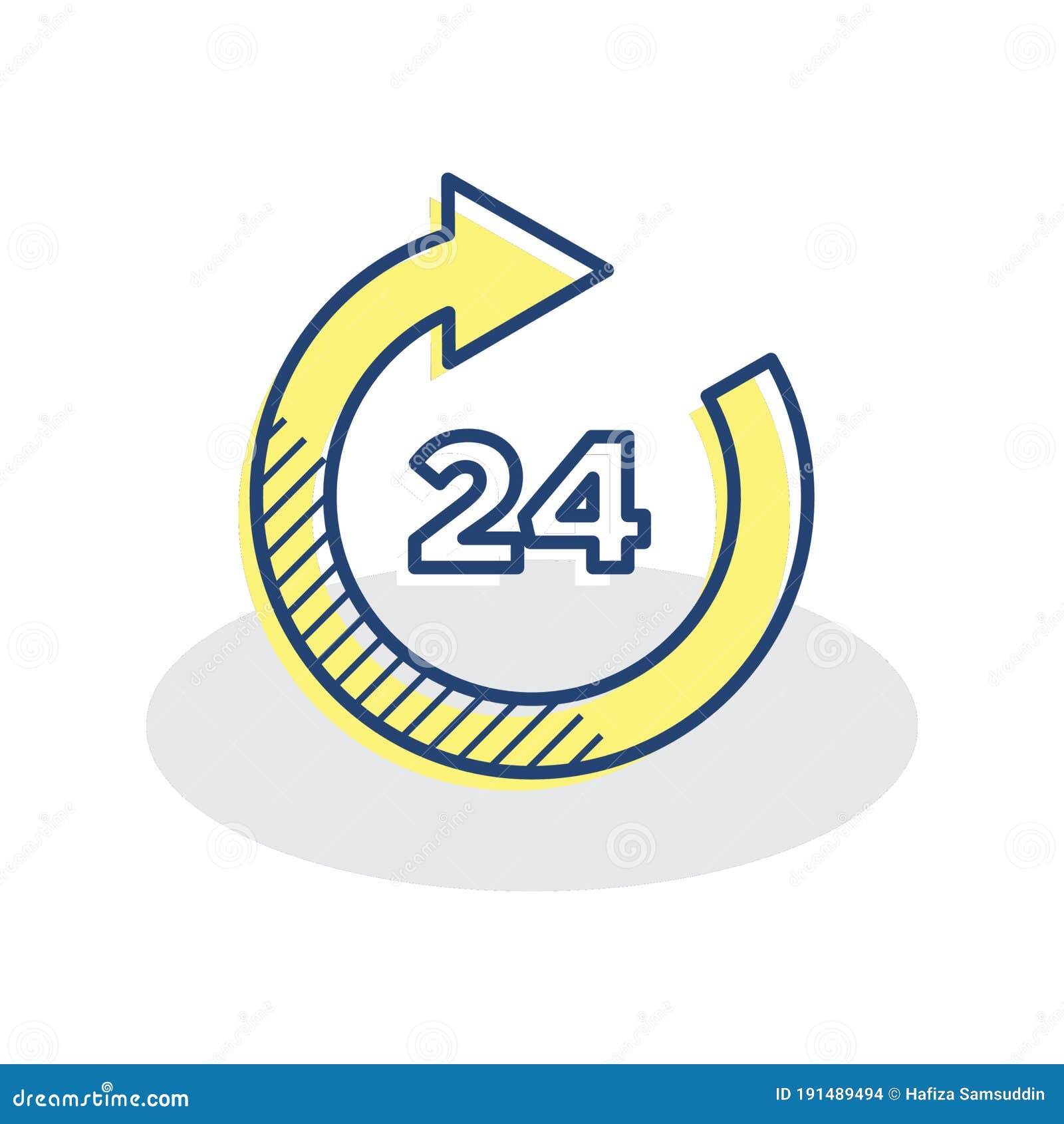 24 hours symbol. stock vector. Illustration of symbolic - 191489494