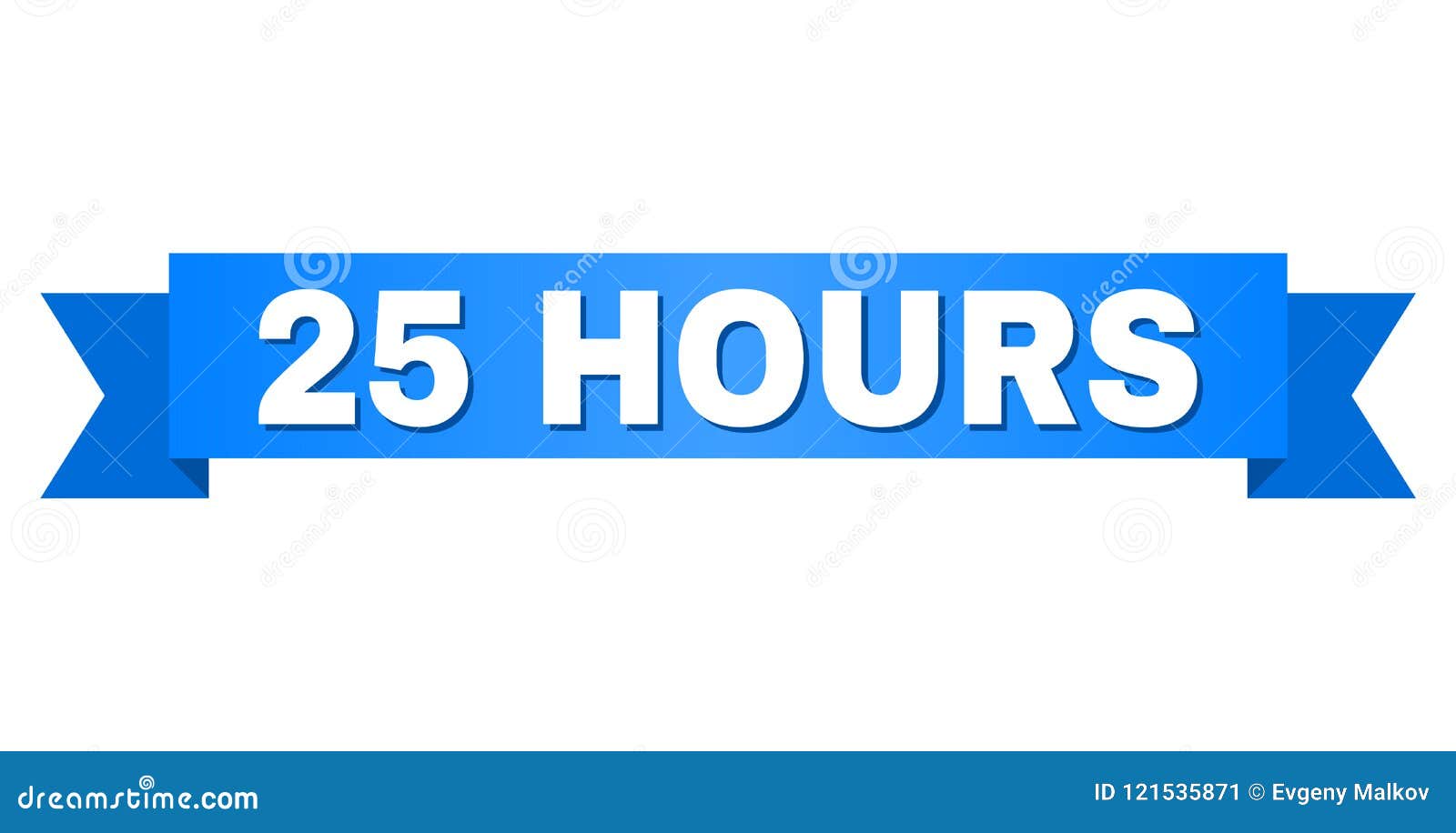 Blue Stripe with 25 HOURS Caption Stock Illustration - Illustration of ...
