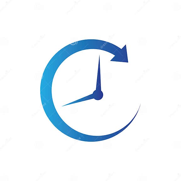 Hours Time Duration Clock Vector Logo Design Concept Stock Vector ...
