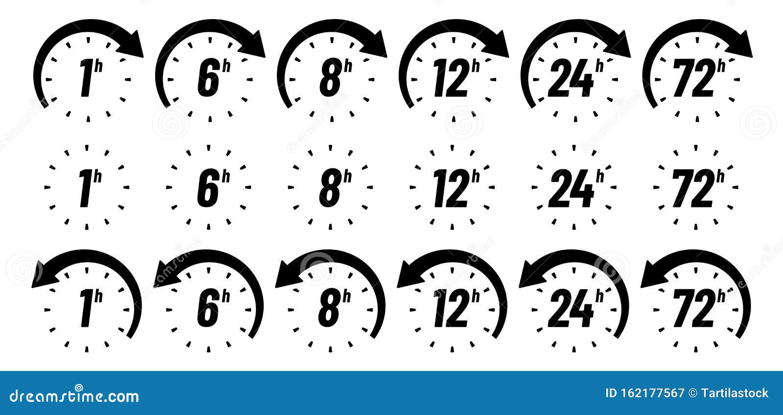 Hours Time Duration Clock Vector Logo Design Concept Cartoondealer