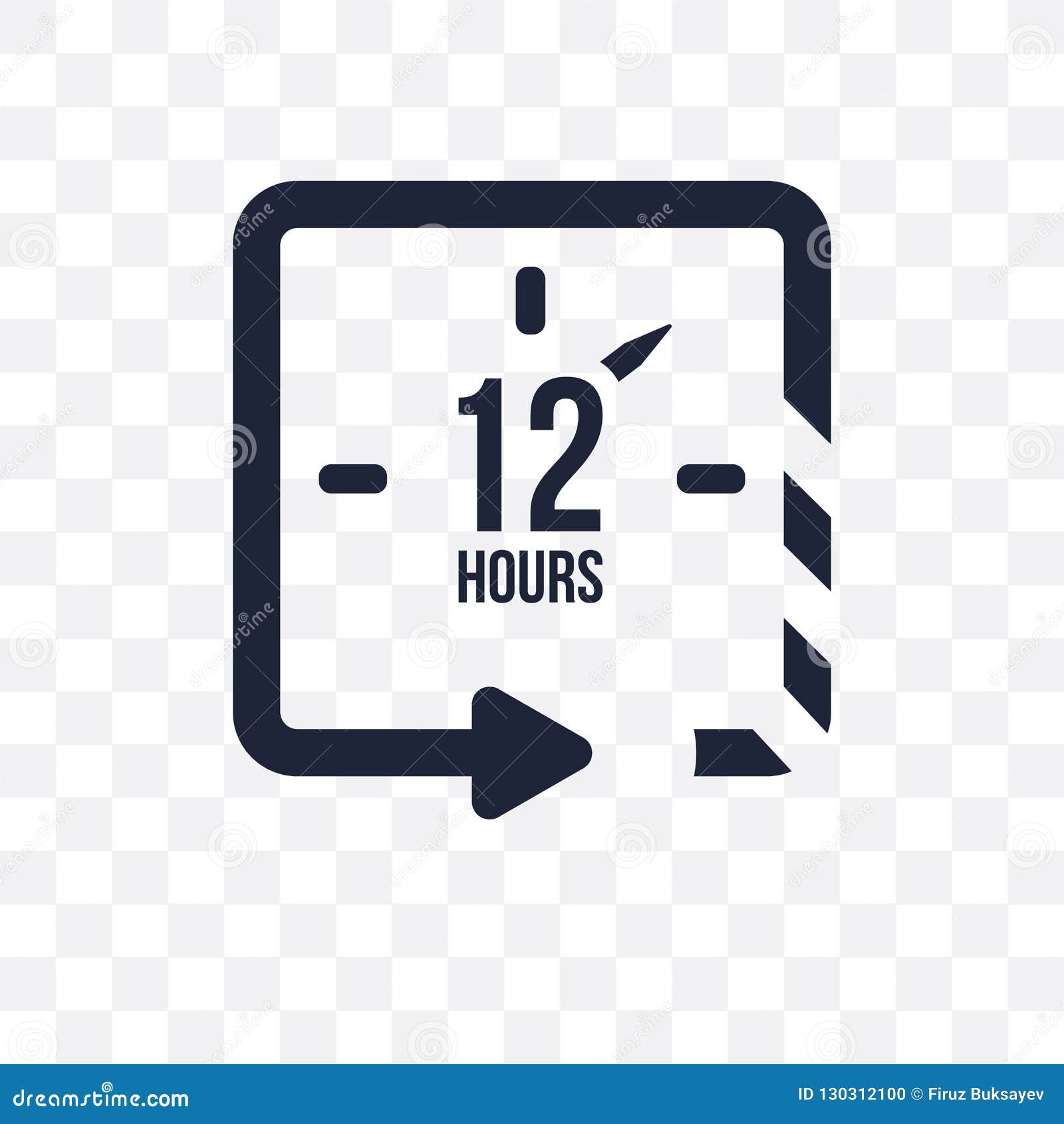 12 Hours Transparent Icon. 12 Hours Symbol Design From Time Managemnet ...