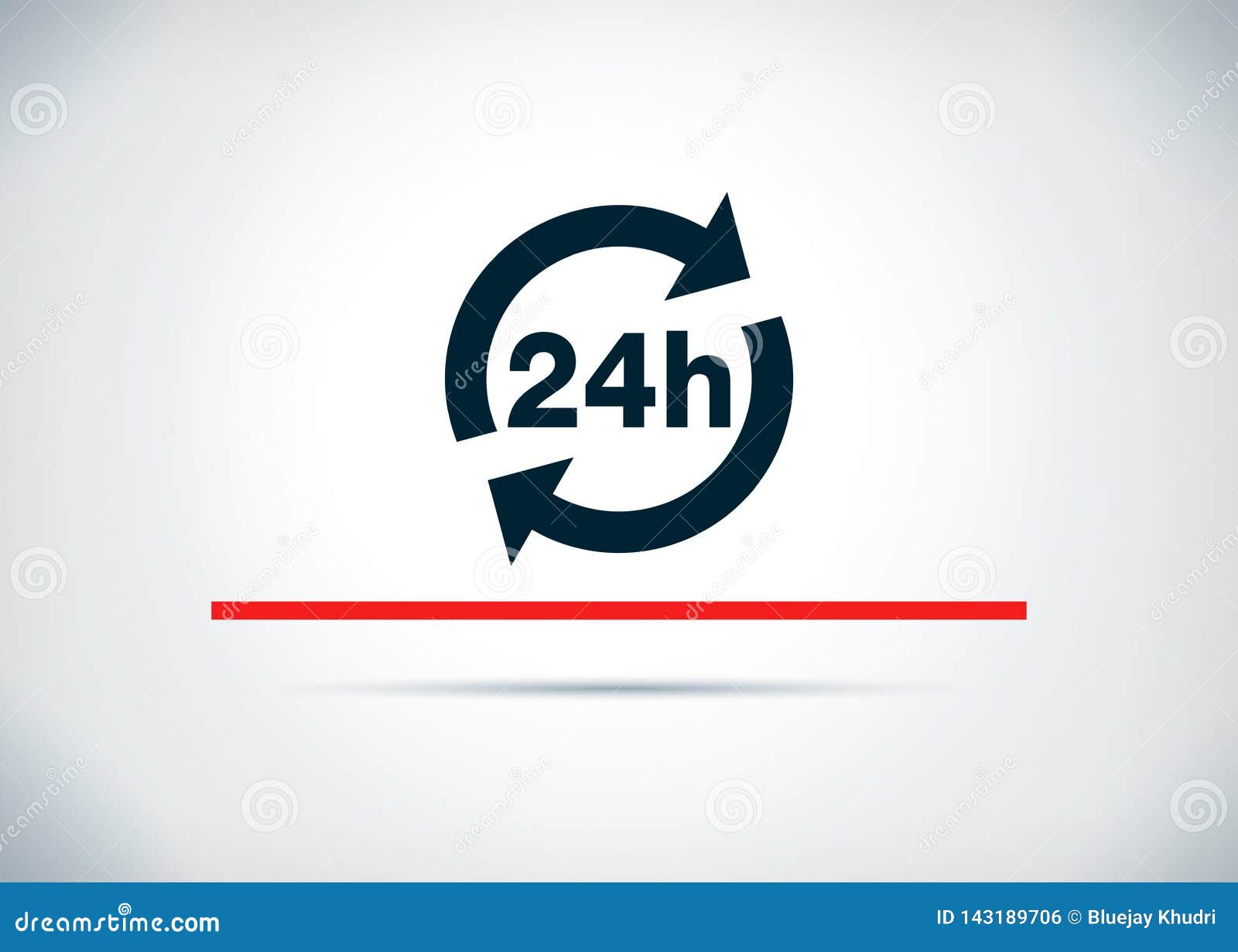 24 Hours Update Icon Abstract Flat Background Design Illustration Stock ...