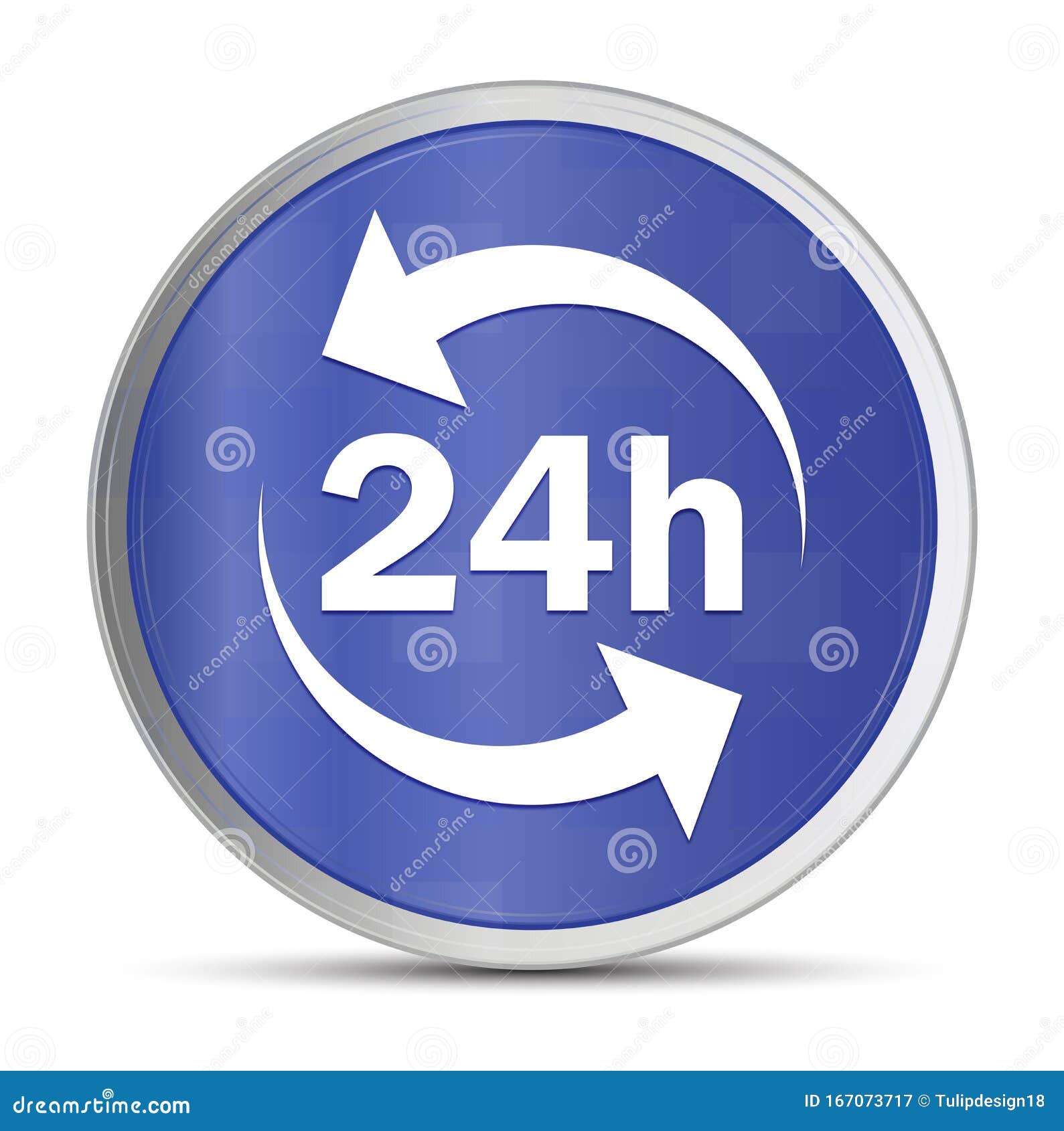 24 Hours Update Icon Prime Blue Round Button Vector Illustration Design ...