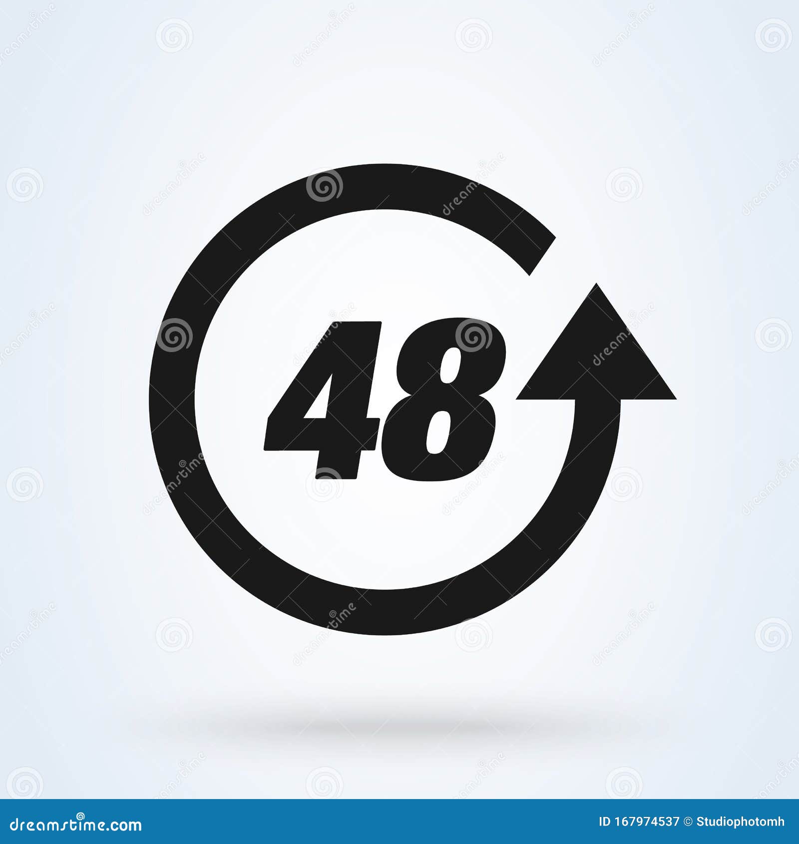 48 Hours. Vector Modern Icon Design Illustration Stock Vector ...