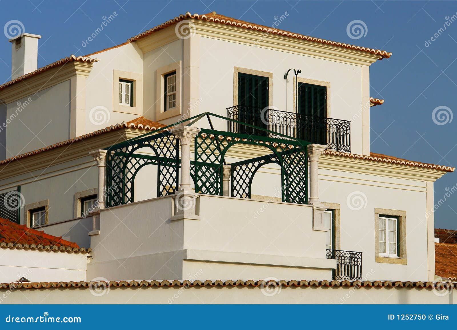 House stock photo. Image of house, roof, balcony, construction - 1252750