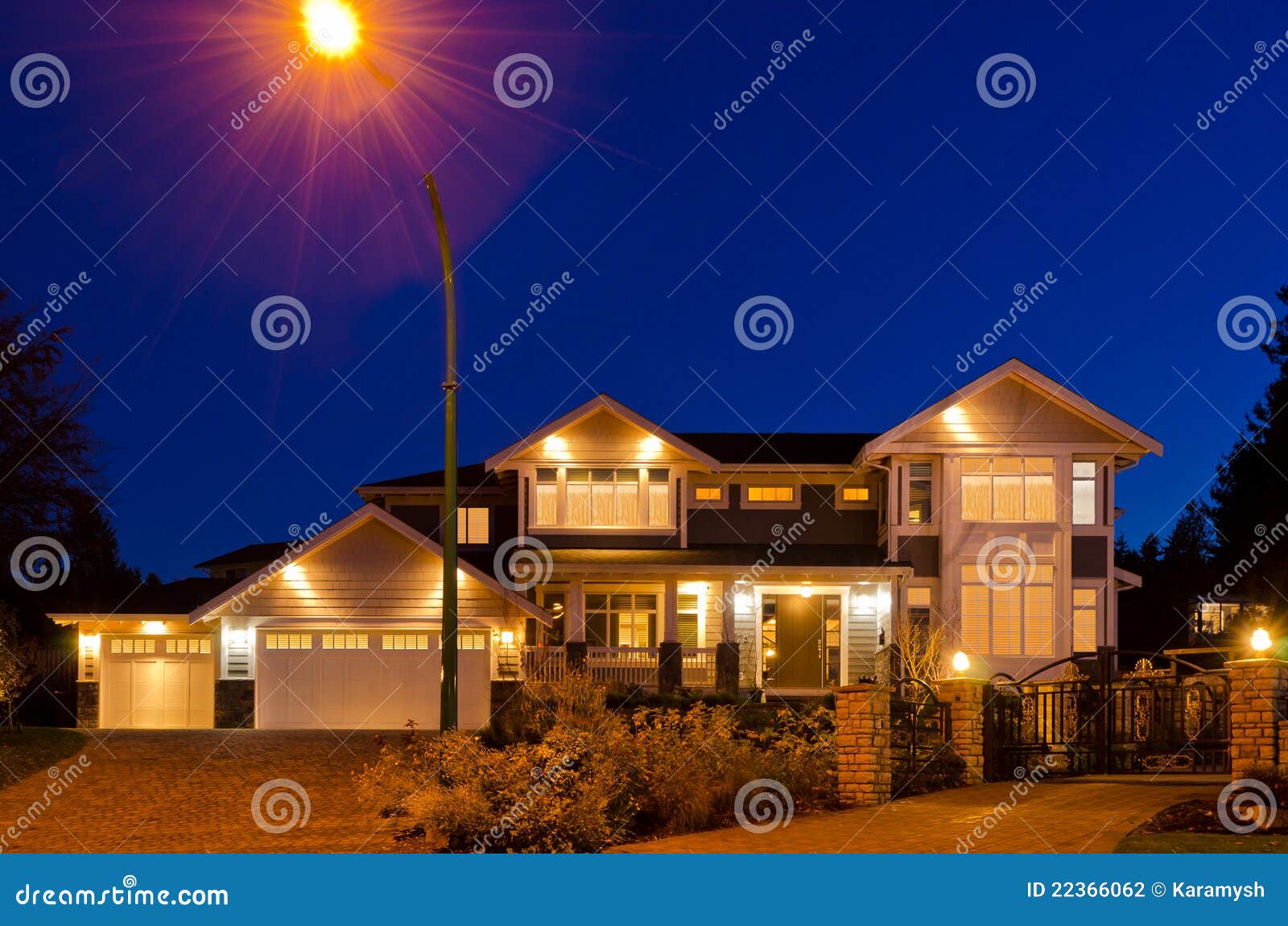 House At Night Time