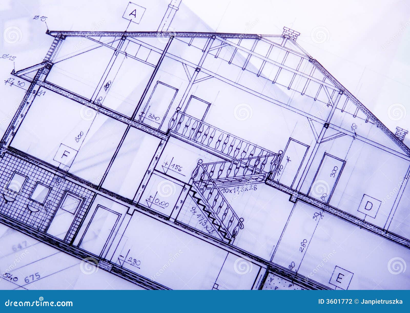 House stock photo. Image of construction, measurements - 3601772