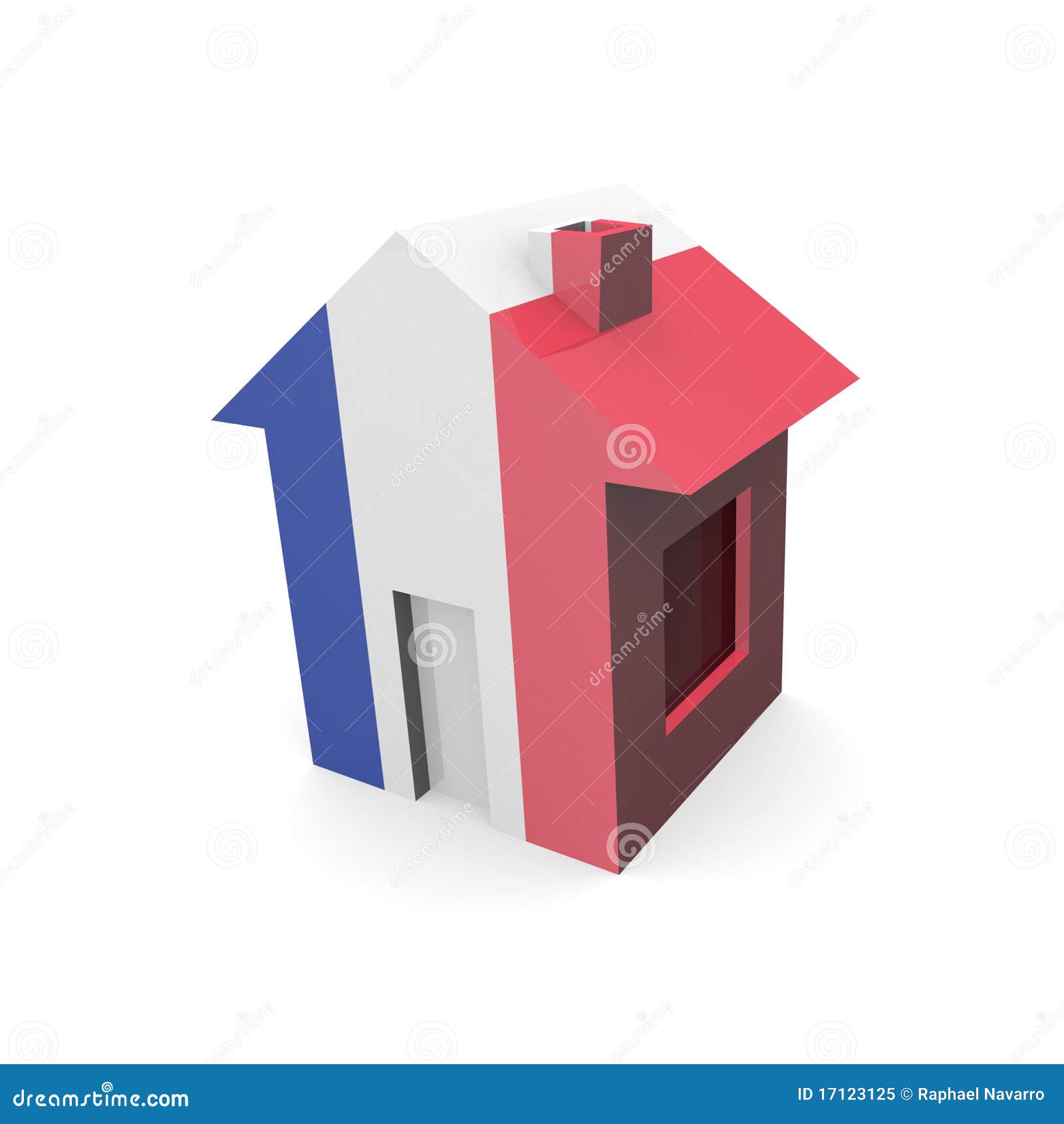 House 3d With Flag Of France Stock Illustration - Illustration of rent ...