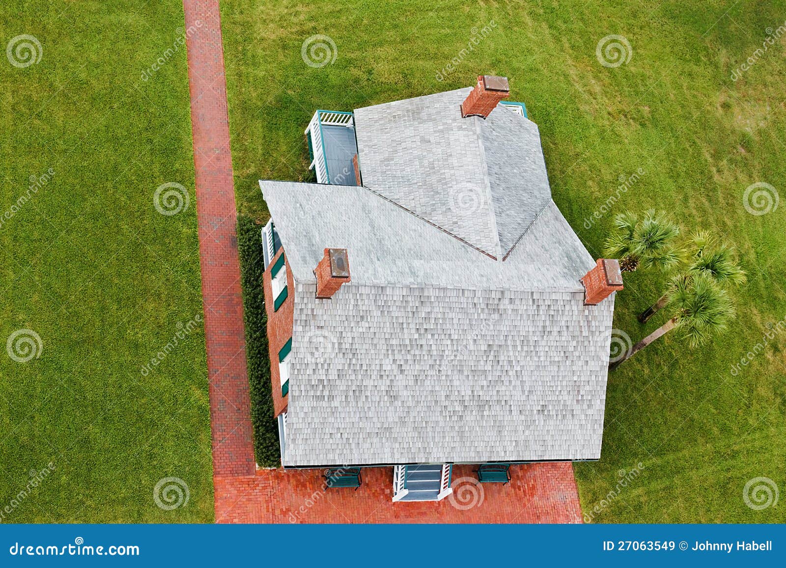 House from Above stock image. Image of footpath, country - 27063549