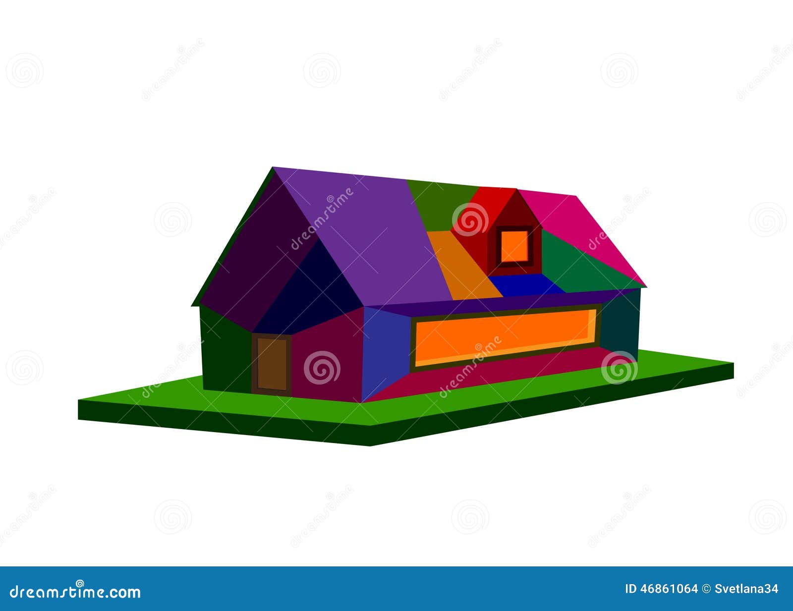 House stock vector. Illustration of abstract, color, dressing - 46861064