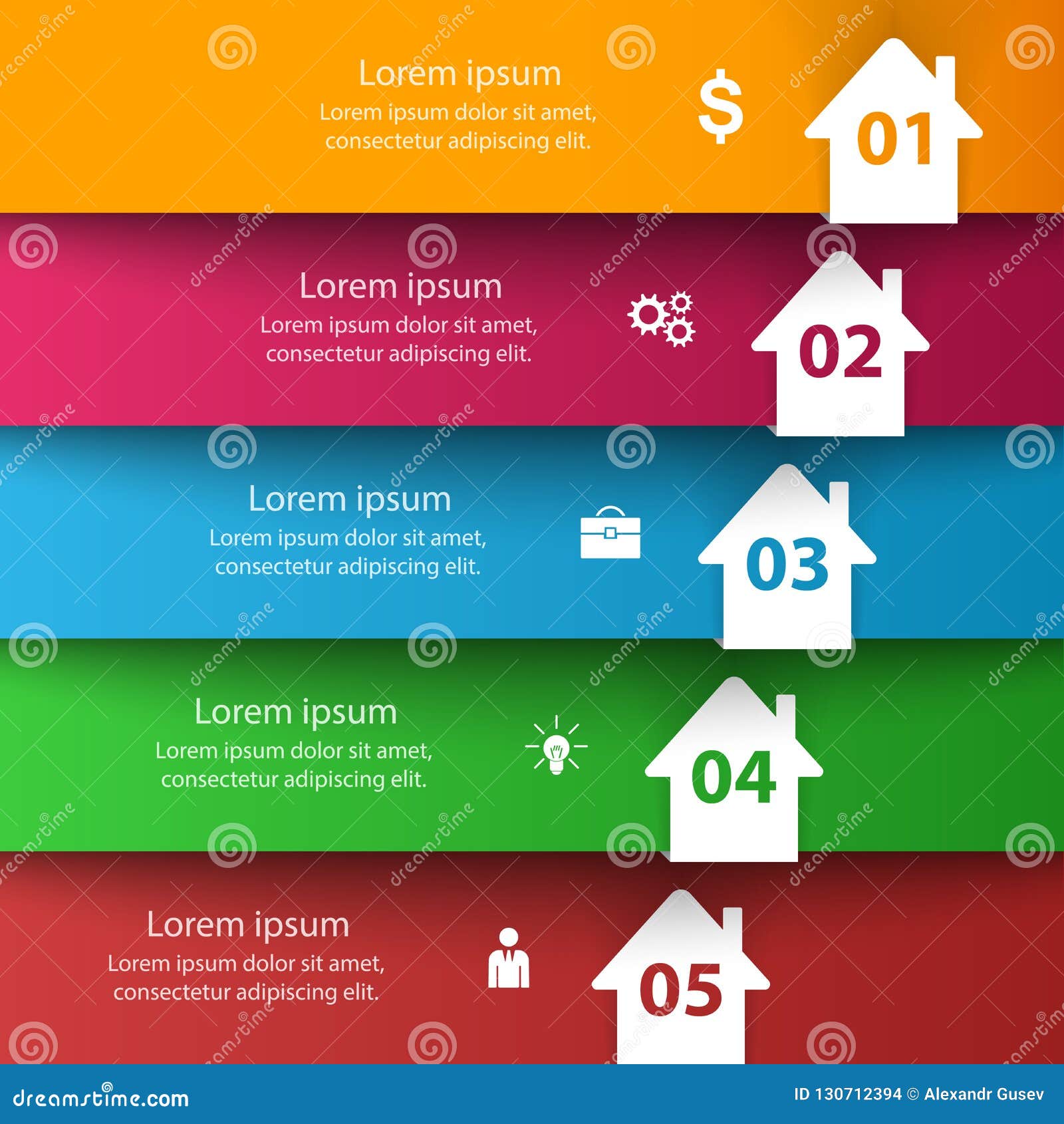 House Abstract 3d Icon. Business Infographic Stock Vector ...