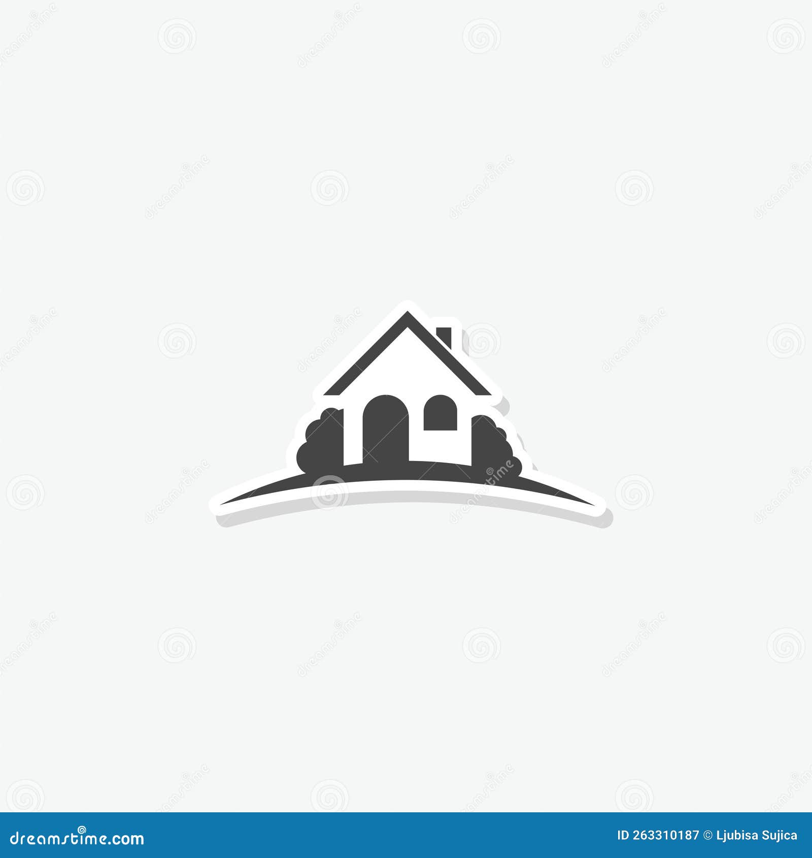 House Abstract Real Estate Logo Sticker Stock Vector - Illustration of ...