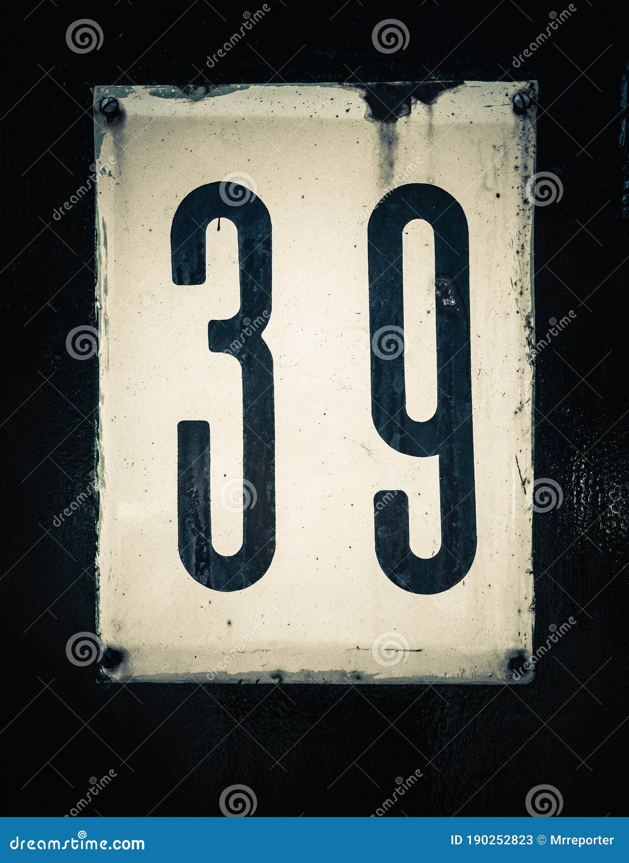 Address numbers stock image. Image of plaque, painted - 190252823