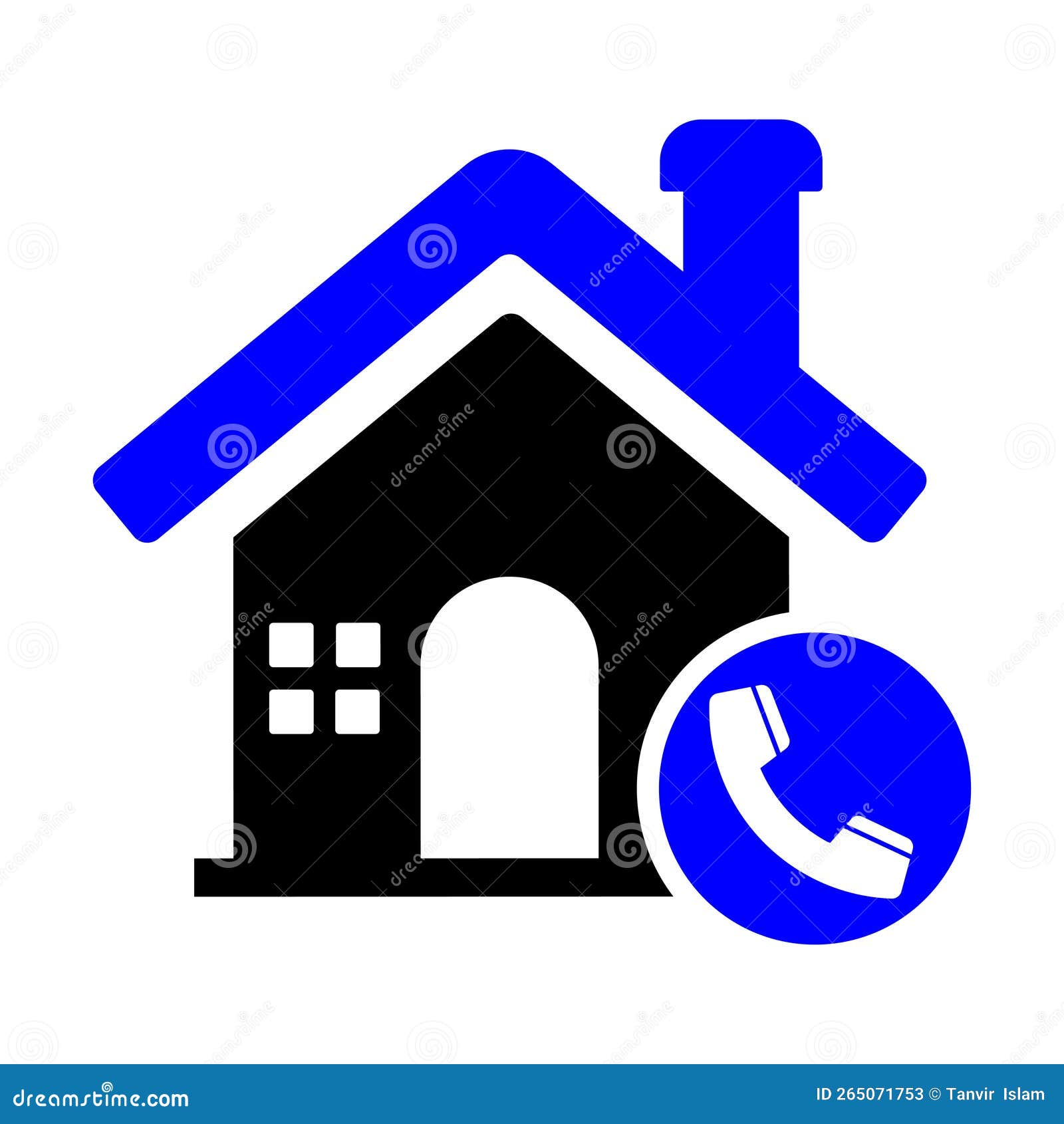 House Agency Call Icon stock vector. Illustration of phone - 265071753