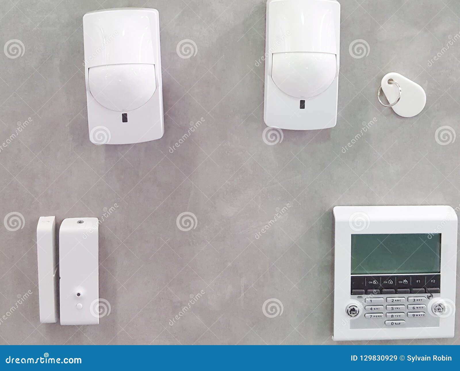 House Alarm System on Grey Background Stock Image - Image of secure ...