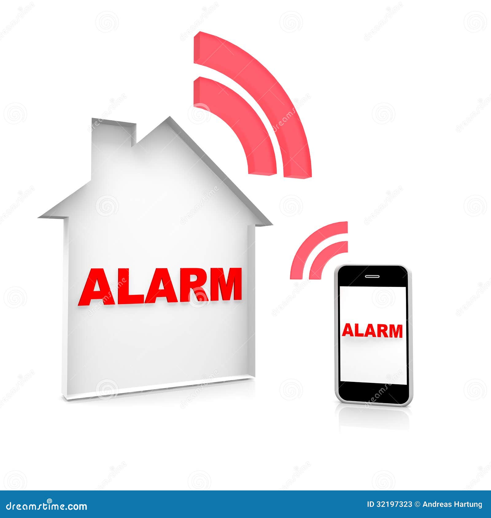 House alarm stock illustration. Illustration of alarm - 32197323