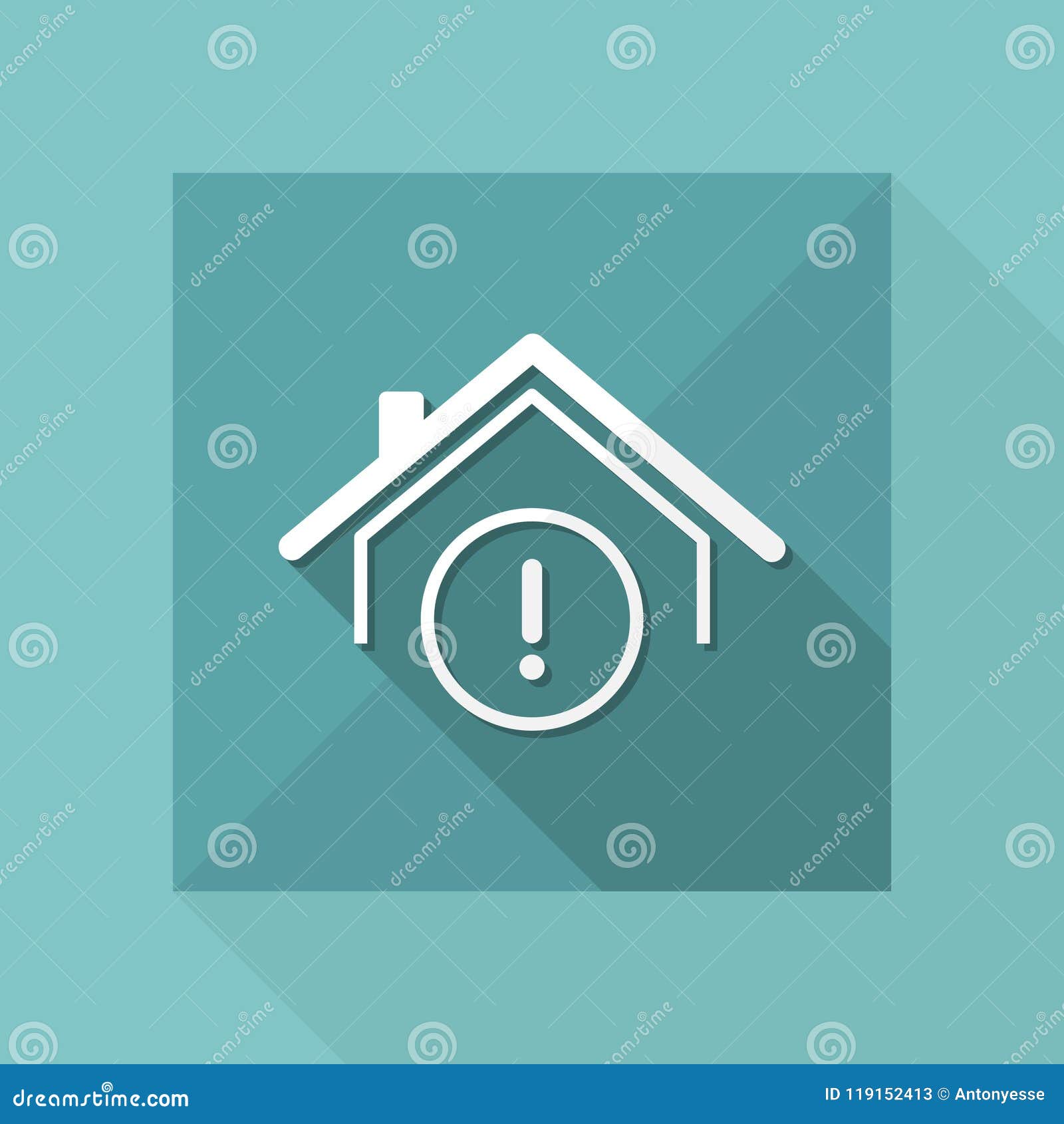 House Alert - Vector Web Icon Stock Vector - Illustration of protector ...