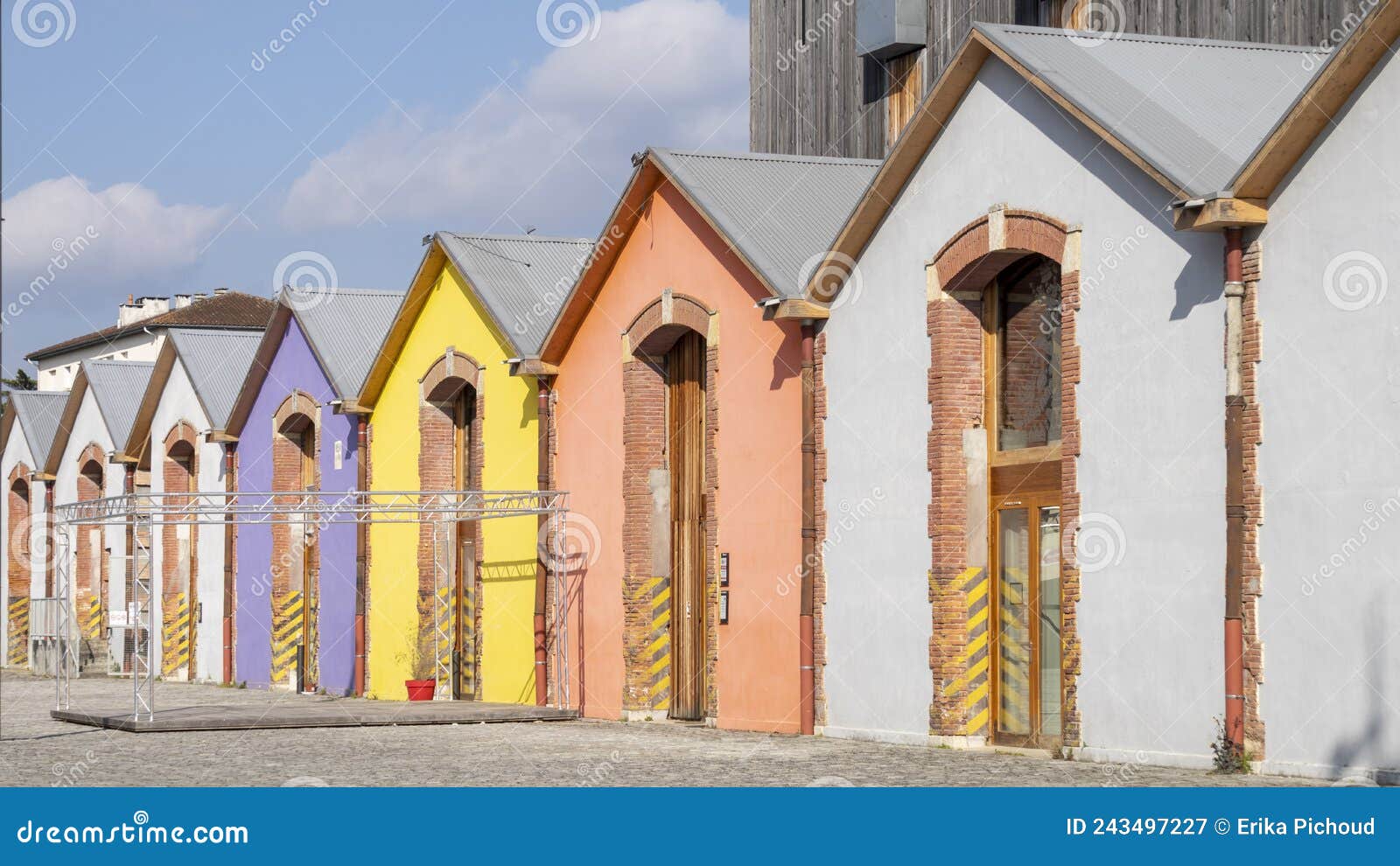 House Alignment of All Colors Stock Image - Image of facades, aesthetic ...