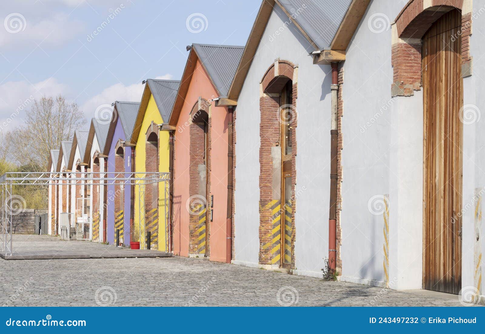 House Alignment of All Colors Stock Photo - Image of clouds ...