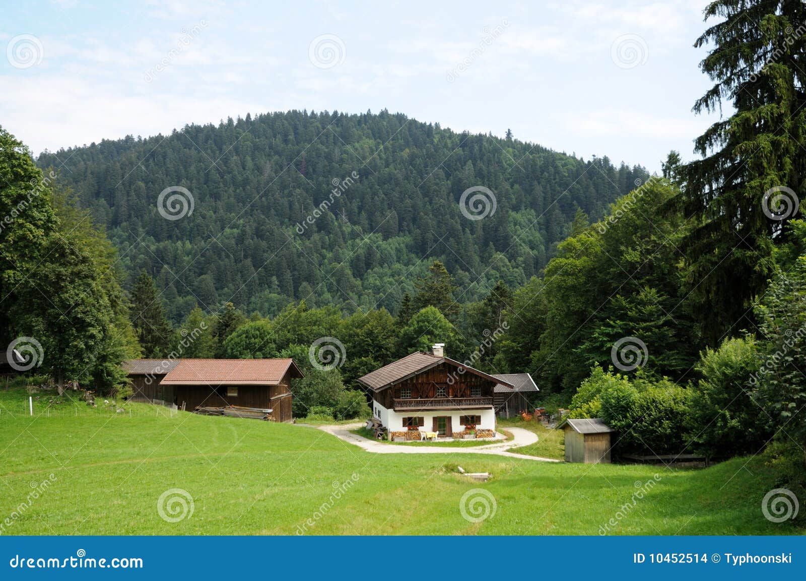 House in the Alps stock photo. Image of scenic, peaceful - 10452514