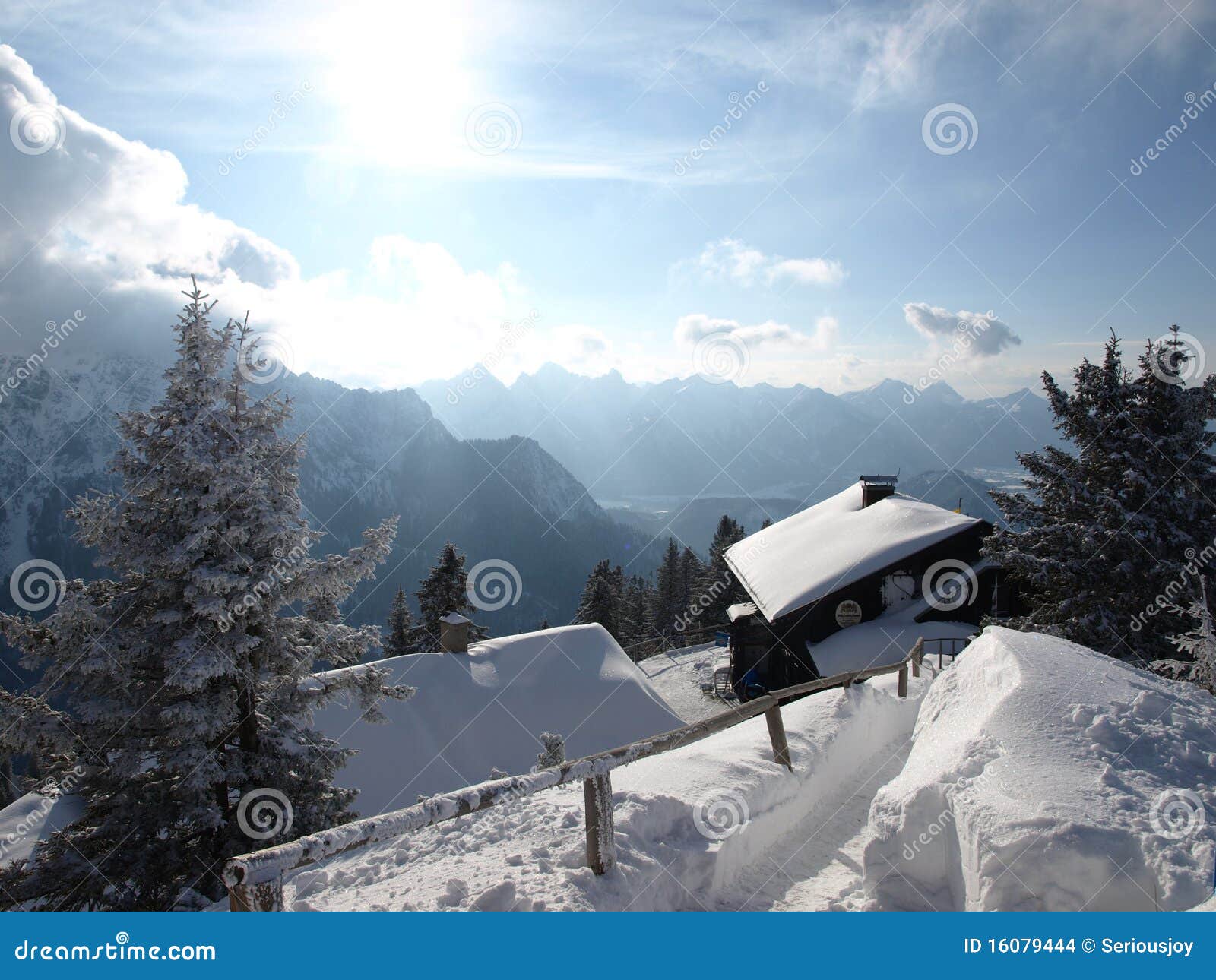 House in the alps stock photo. Image of landscape, pine - 16079444