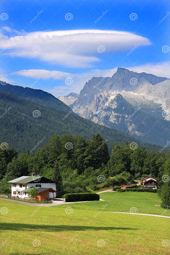 House in the alps stock image. Image of beautiful, pasture - 6185263