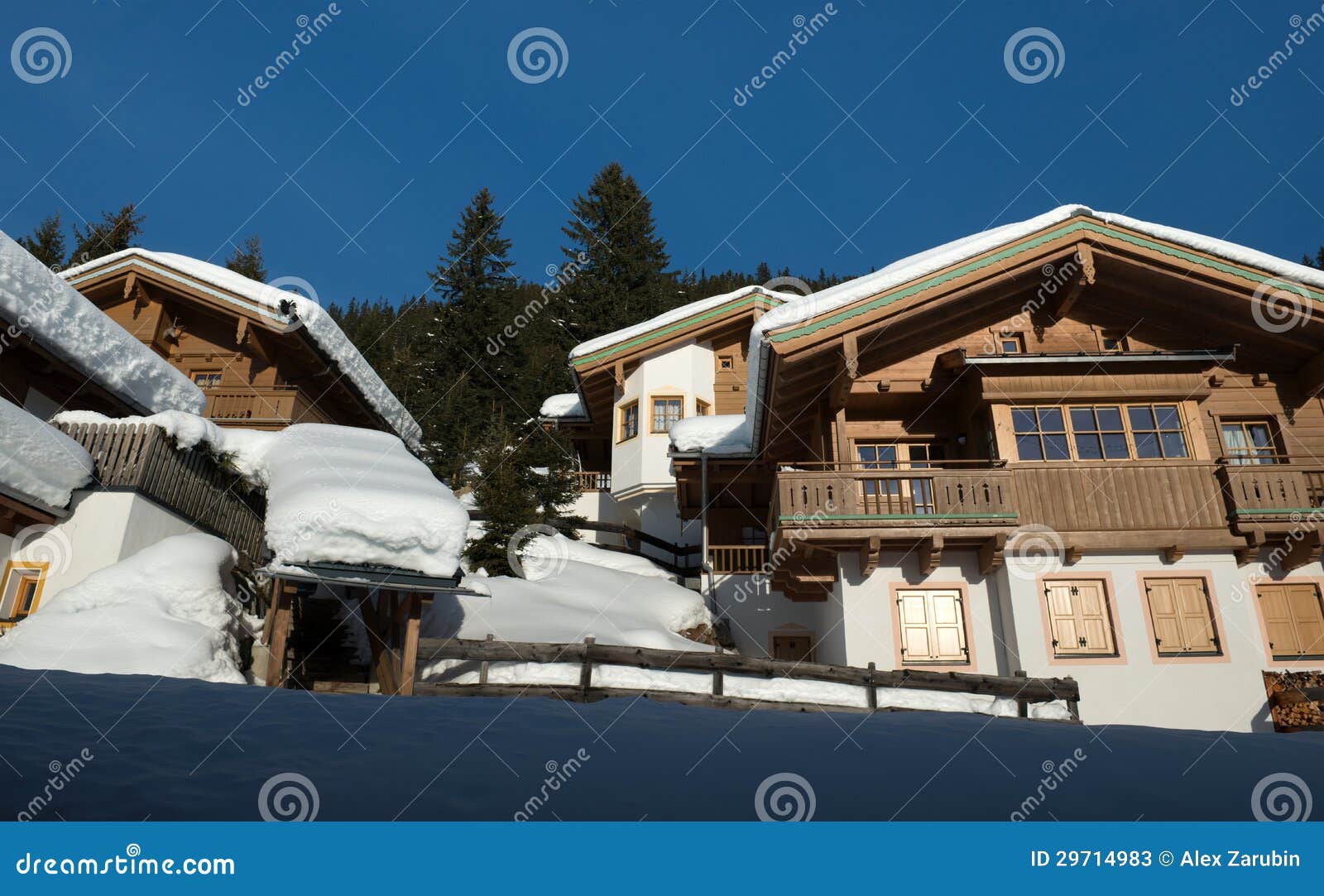 House in the Alps mountain stock image. Image of trees - 29714983