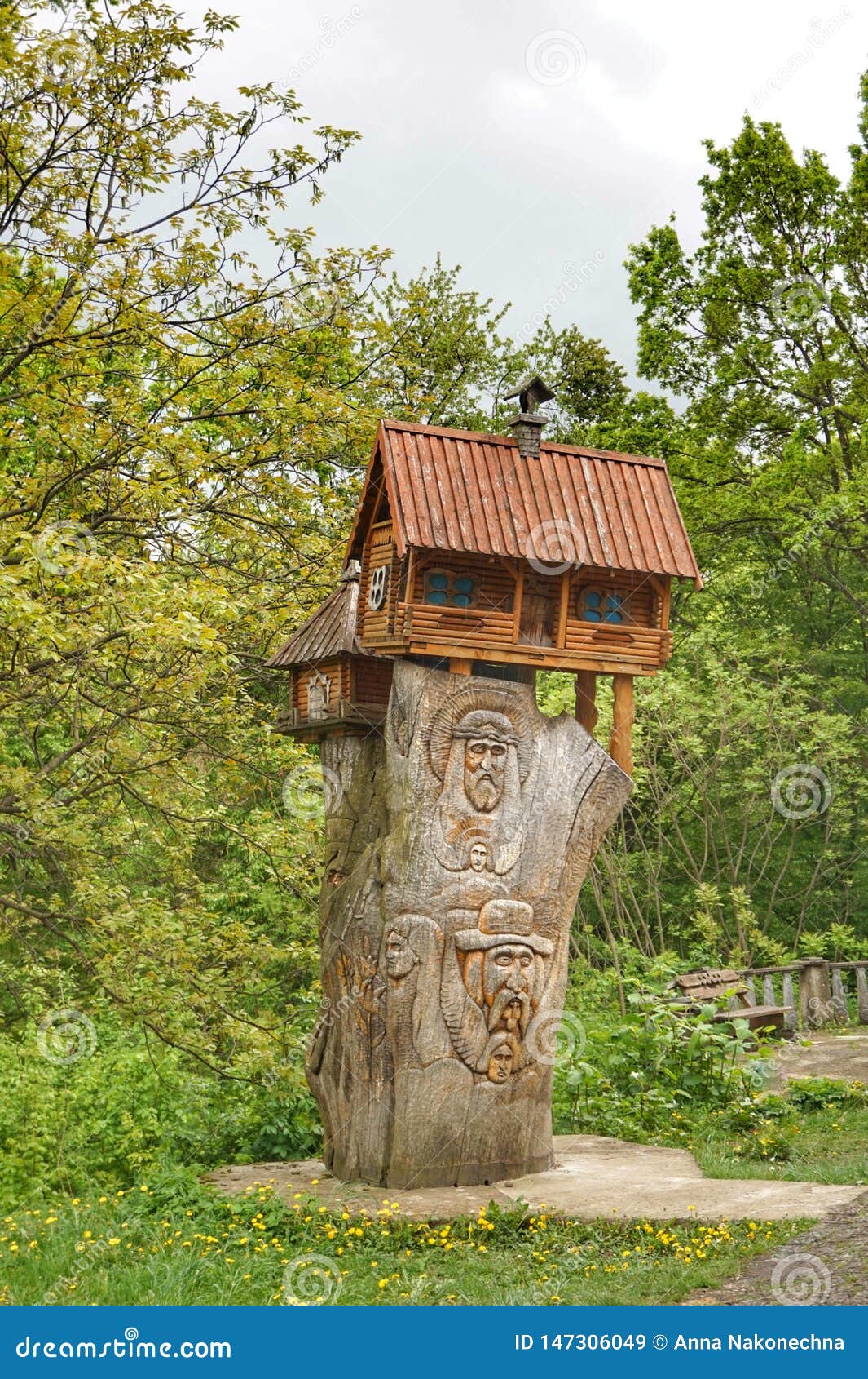 House for Animals on a Tree in the Park. Stock Image - Image of ...