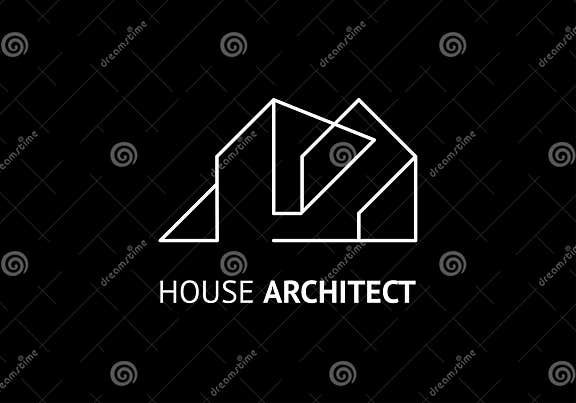 House Architect Logo Line Simple, Vector Illustration Template Stock ...