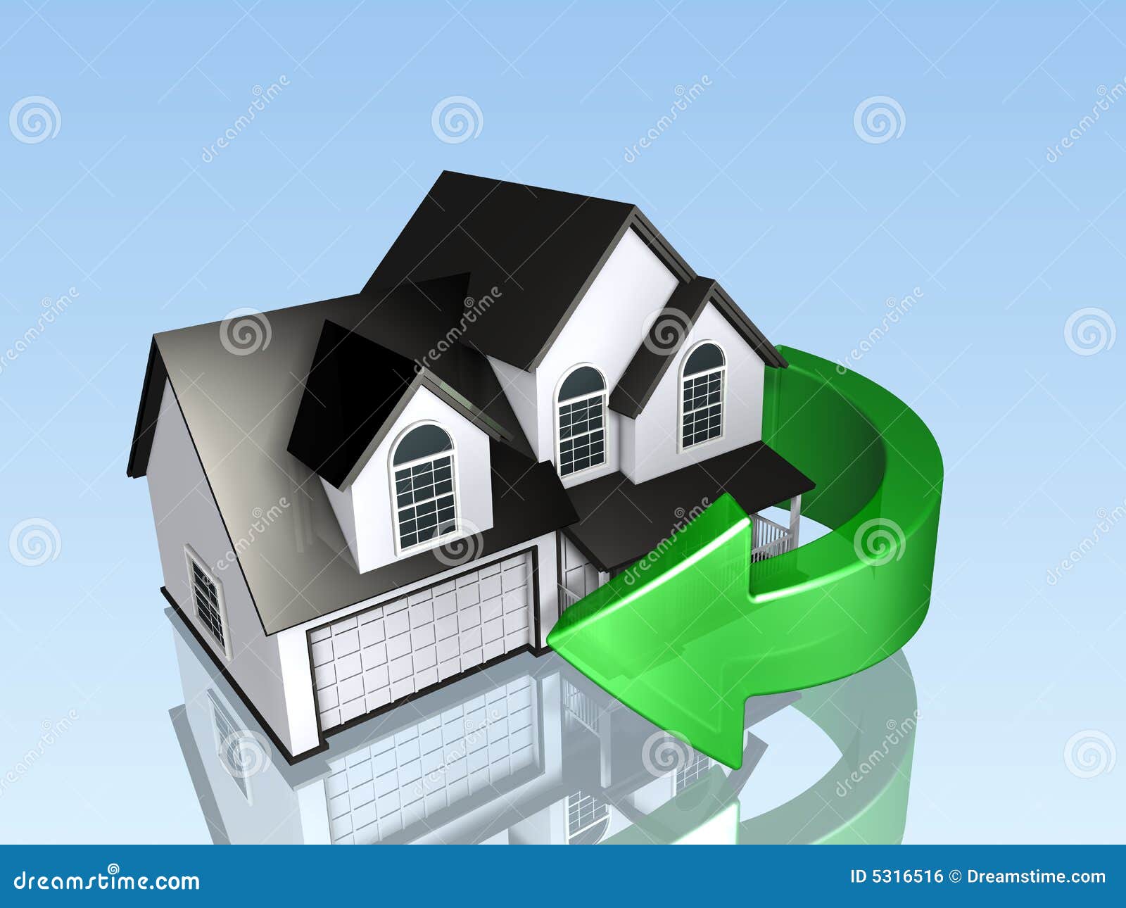 House and Arrow stock illustration. Illustration of homestead - 5316516