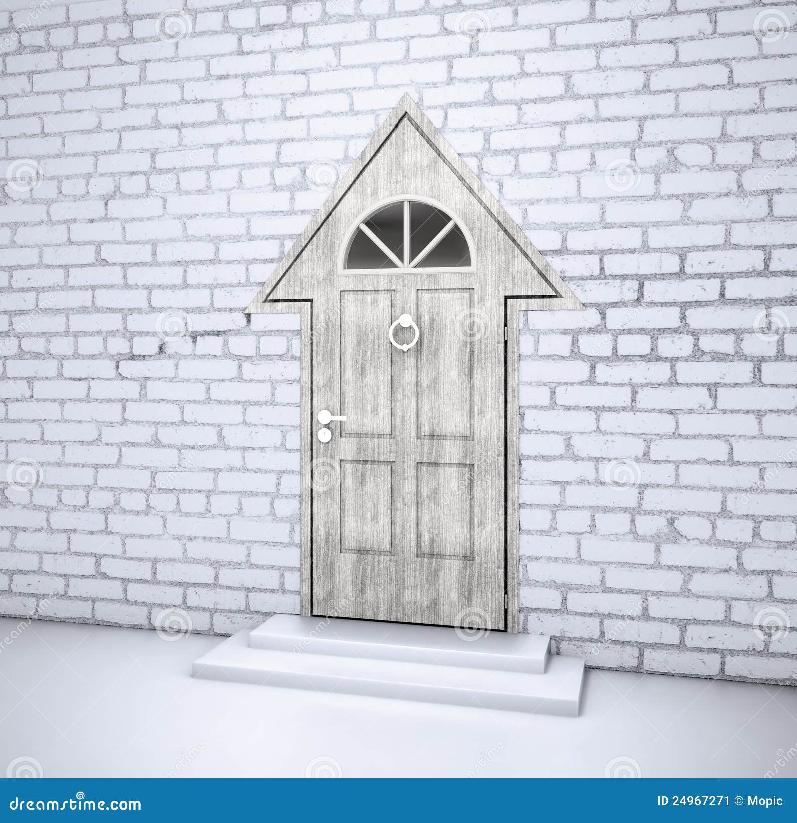 House or arrow shaped door stock illustration. Illustration of detail ...