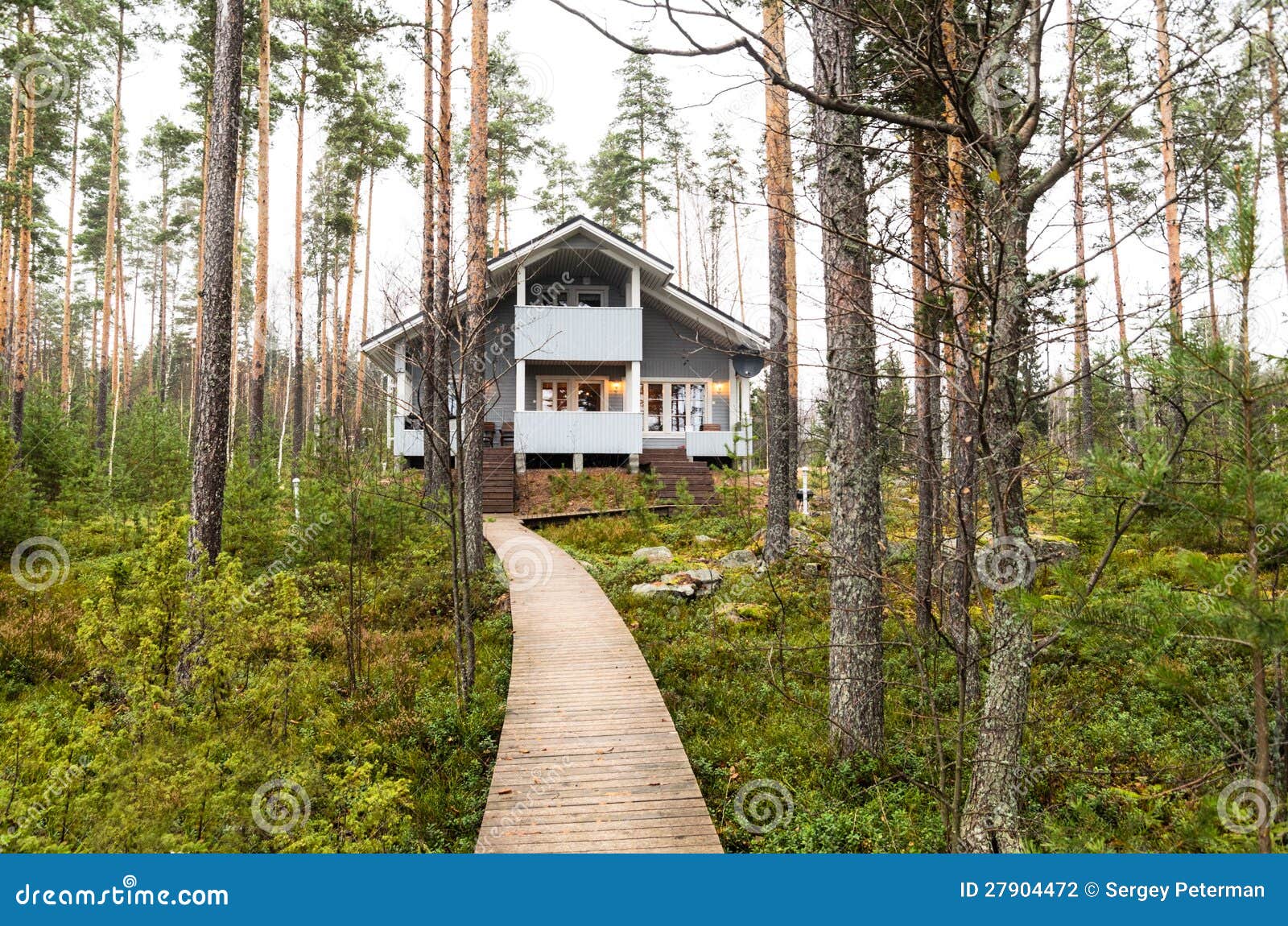 House in autumn forest stock photo. Image of house, finland - 27904472