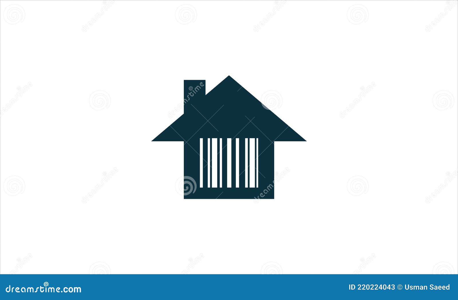 House Barcode Icon Logo Vector Template Illustration Design Stock ...