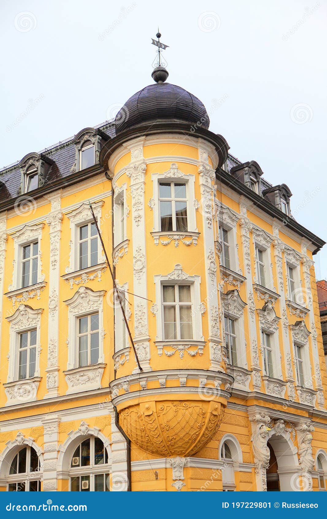House in Baroque Style stock image. Image of garnier - 197229801