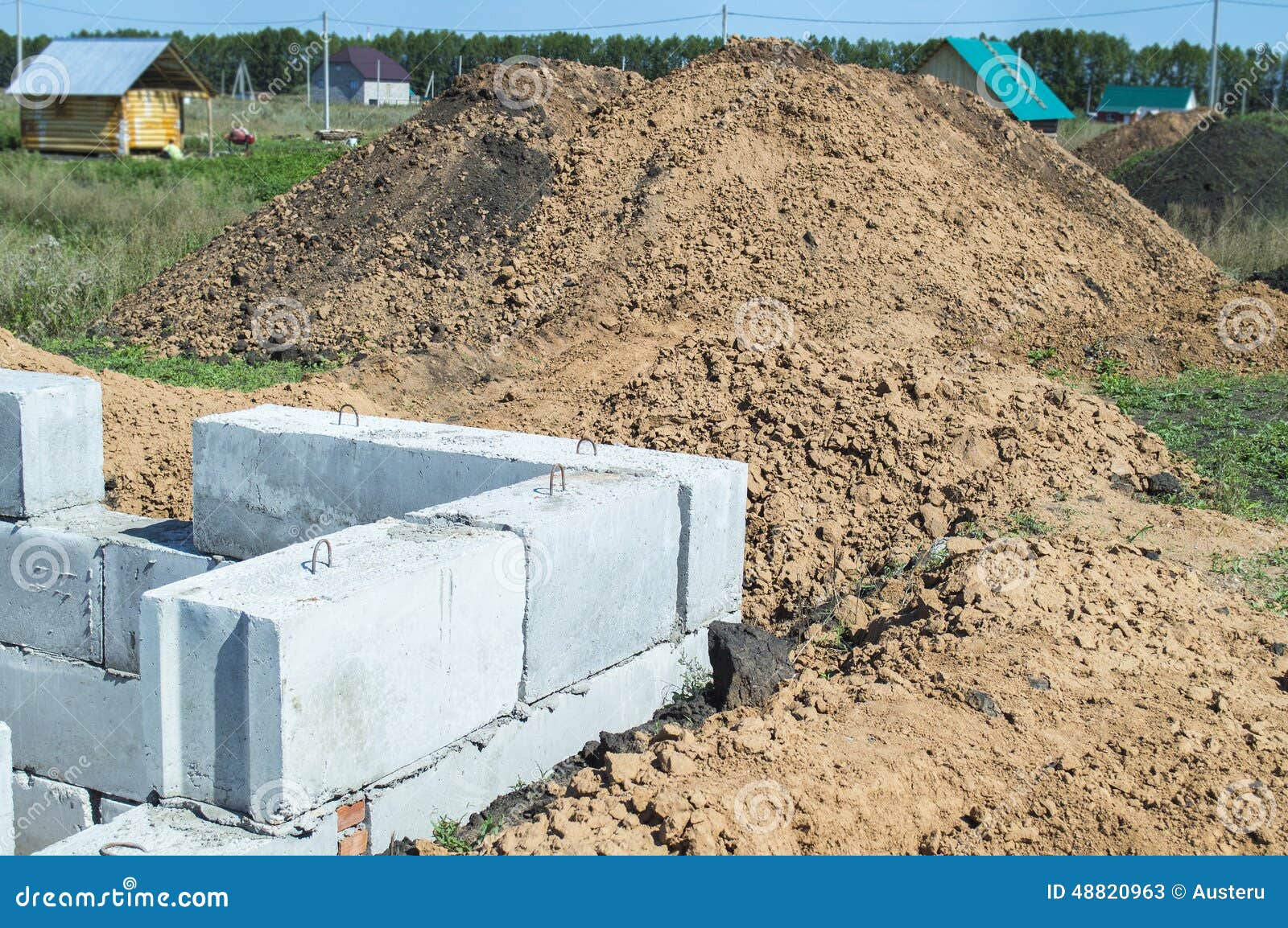 House base stock image. Image of mason, embankment, ditch - 48820963