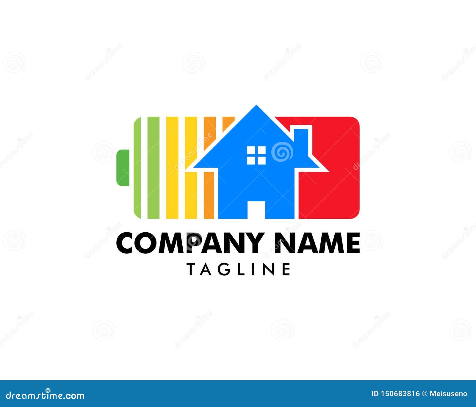House Battery Logo Template Vector Design Element Stock Vector ...