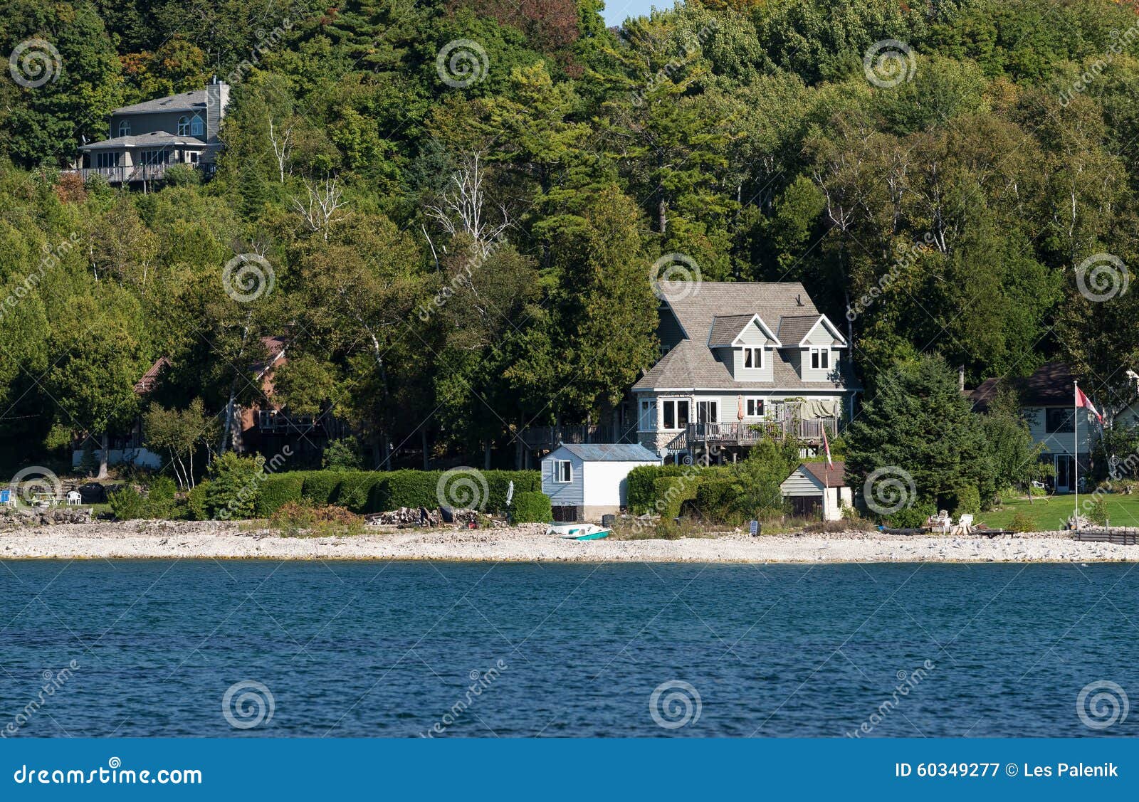House on the beach stock image. Image of lake, ontario - 60349277