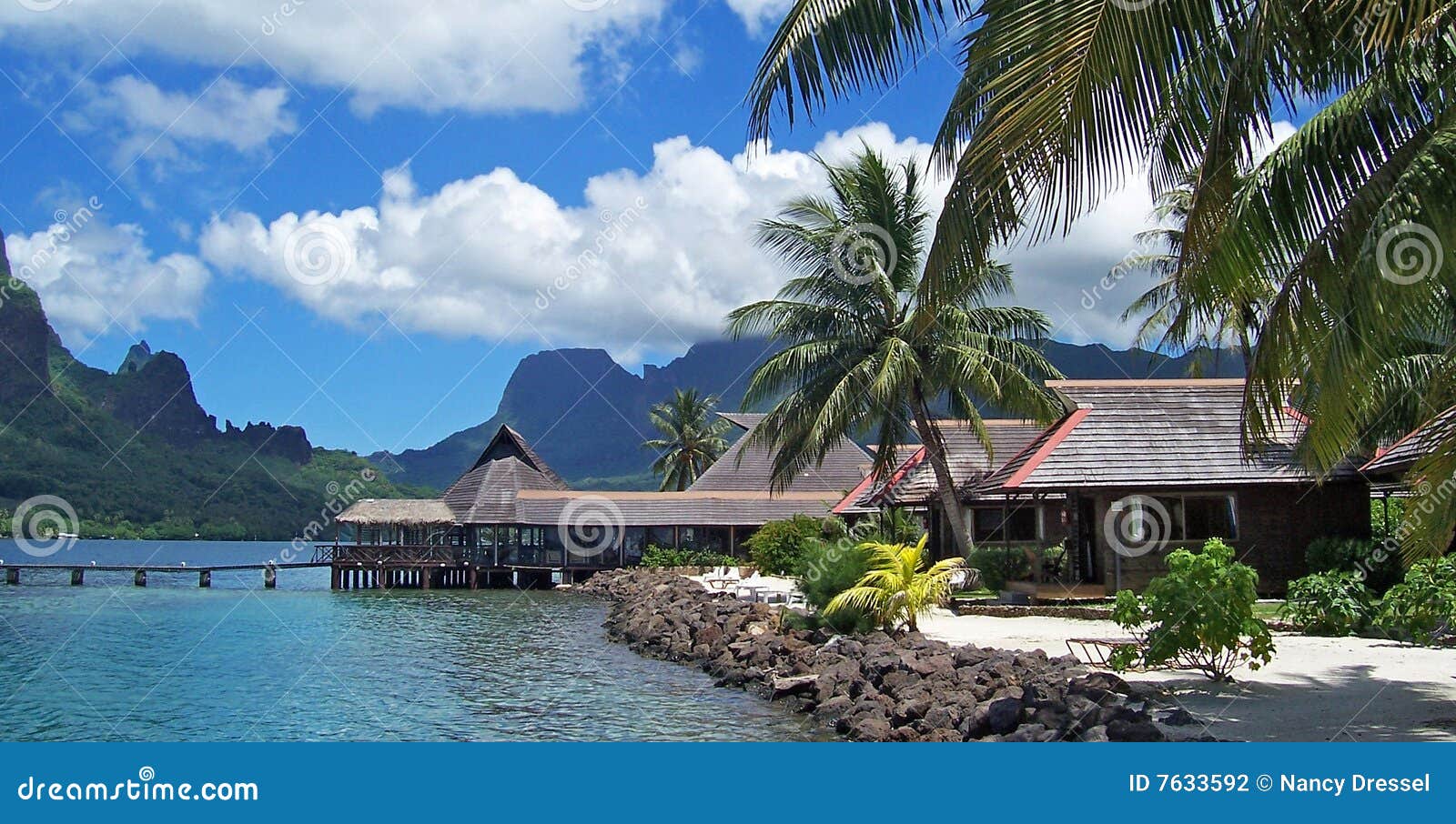 House with a Beautiful View Stock Photo - Image of roof, palm: 7633592