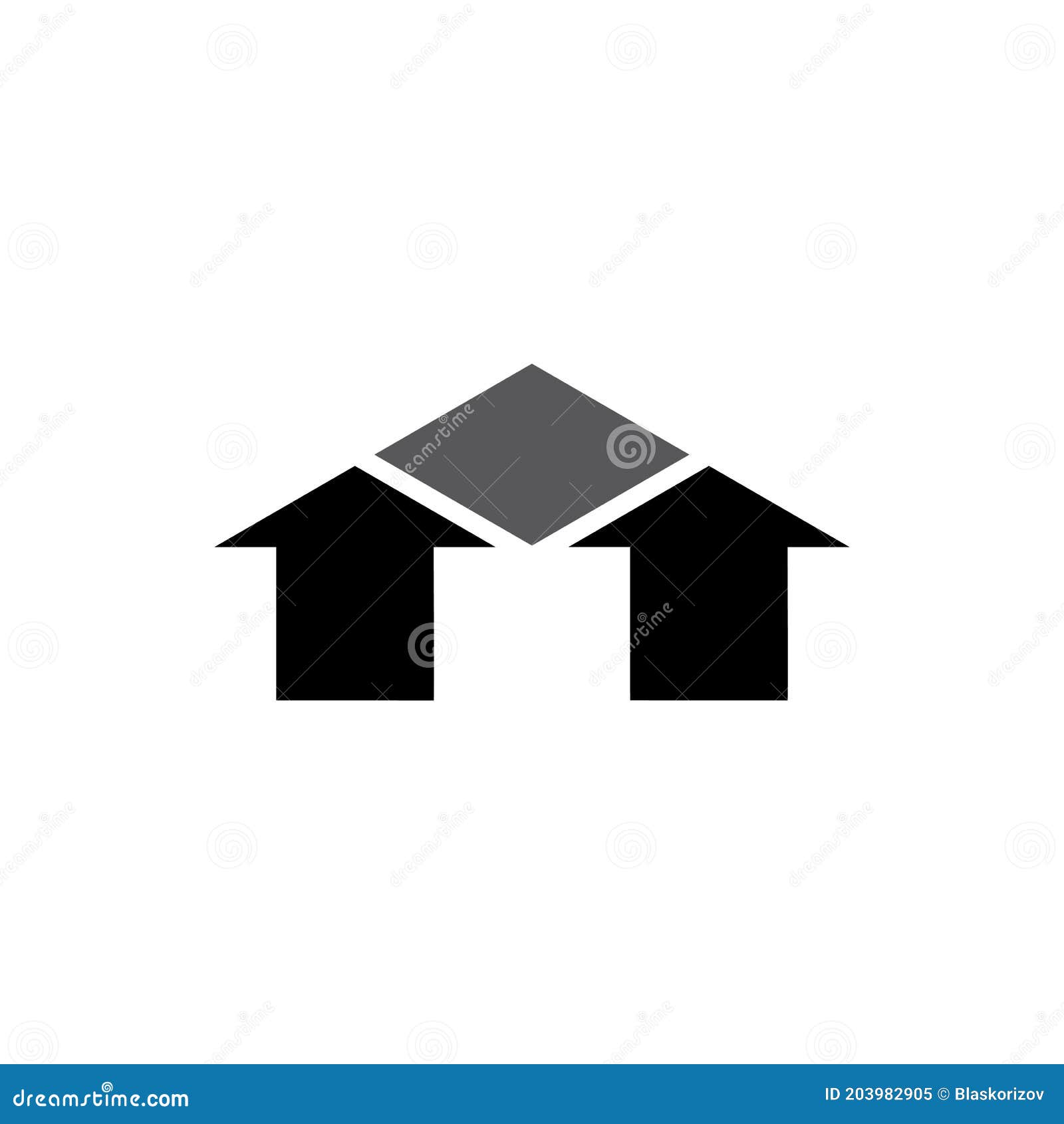 House Black Logo Icon Arrow Symbol Design Stock Vector - Illustration ...