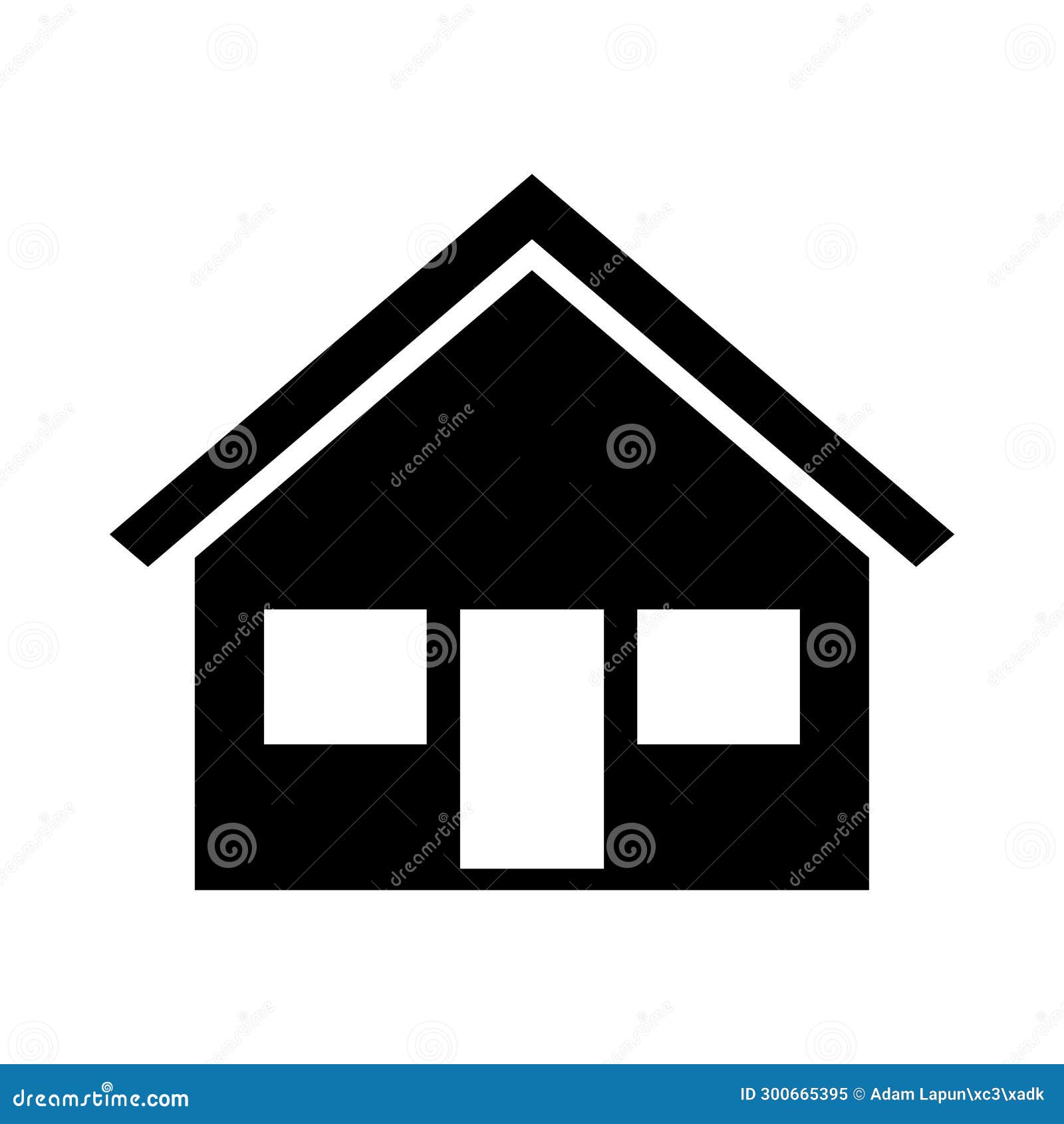House Black Vector Icon on White Backround Stock Illustration ...