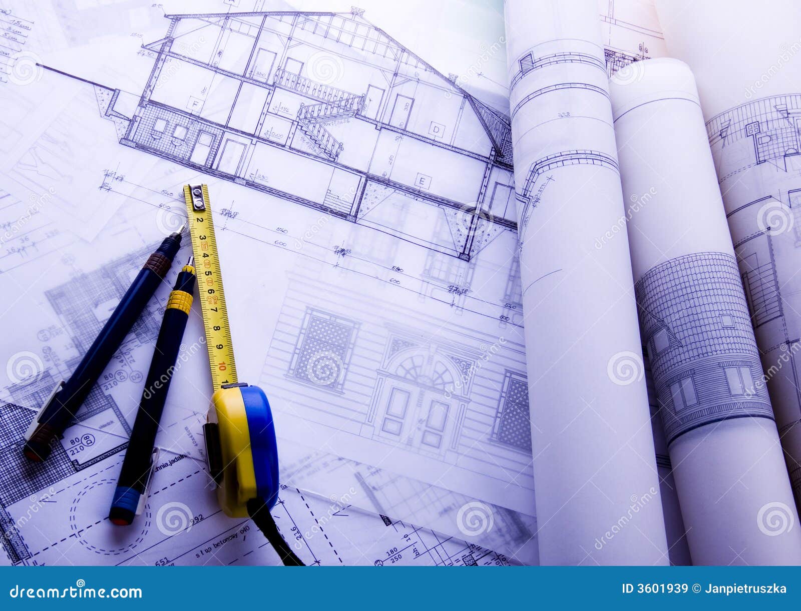 House blue print close up stock image. Image of design - 3601939