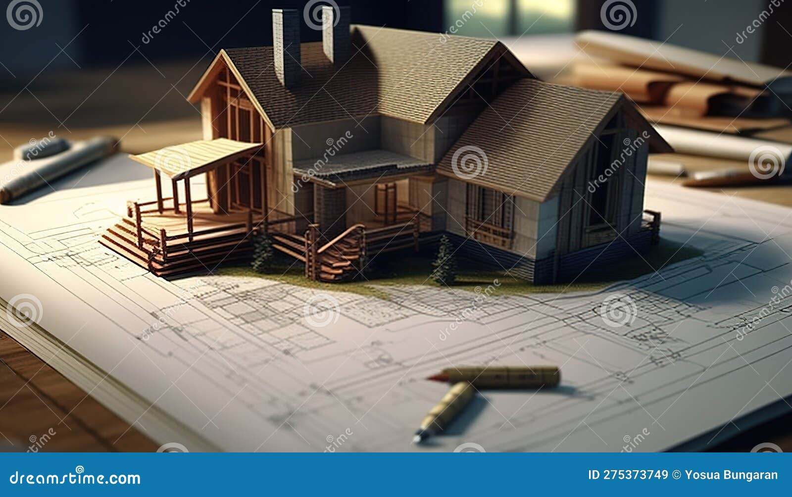 Blueprint And Digital Rendering Of A Modular Building That Incorporates ...
