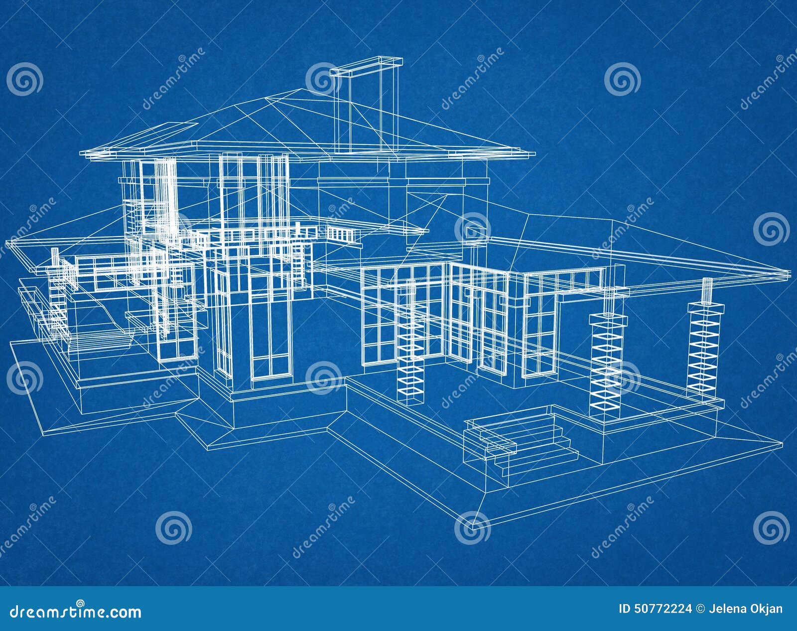 House Blueprint stock illustration. Illustration of housing - 50772224